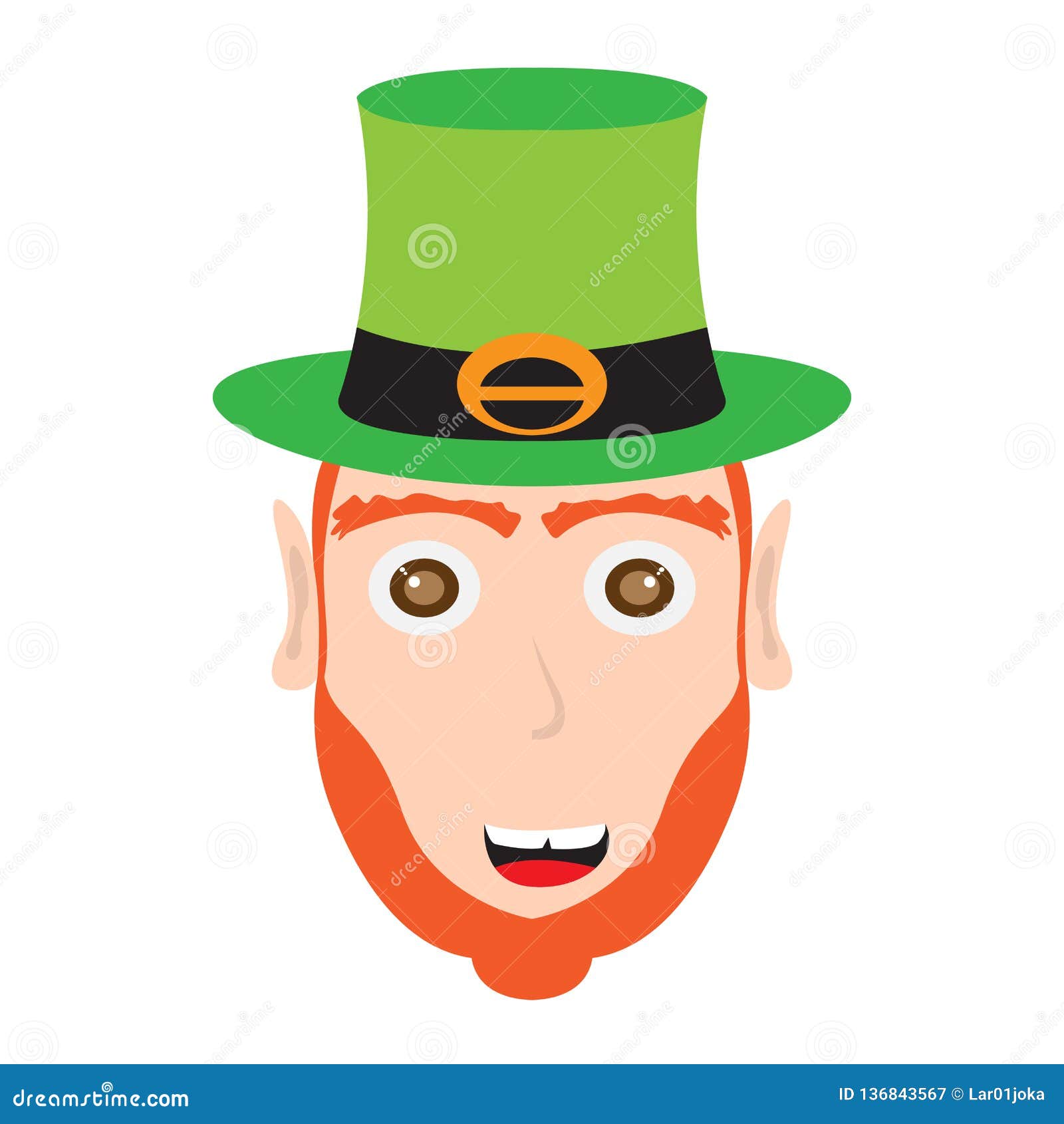 Avatar of a Surprised Irish Elf Stock Vector - Illustration of design ...