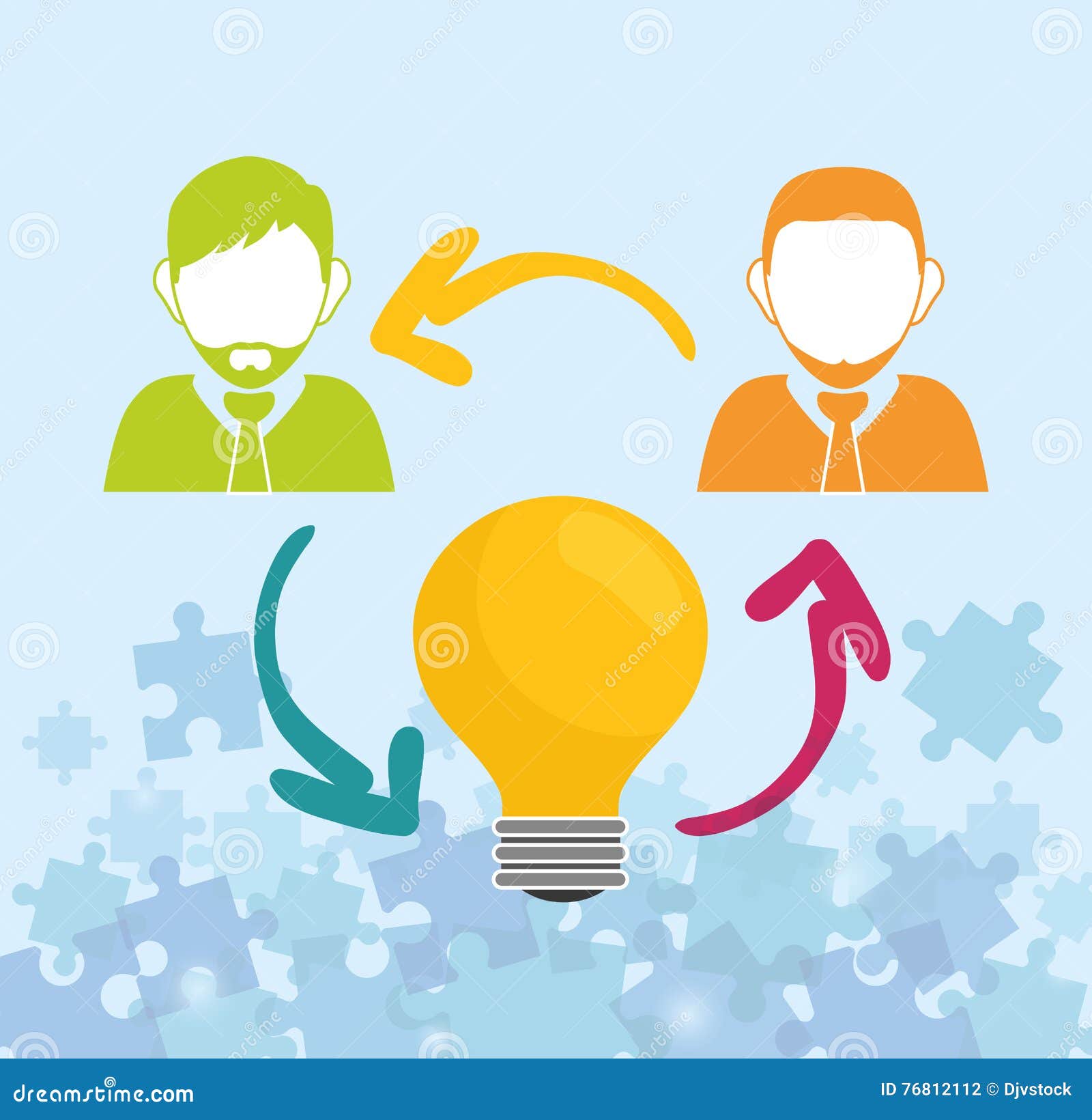 Avatar Teamwork Support Design Stock Vector - Illustration of ...