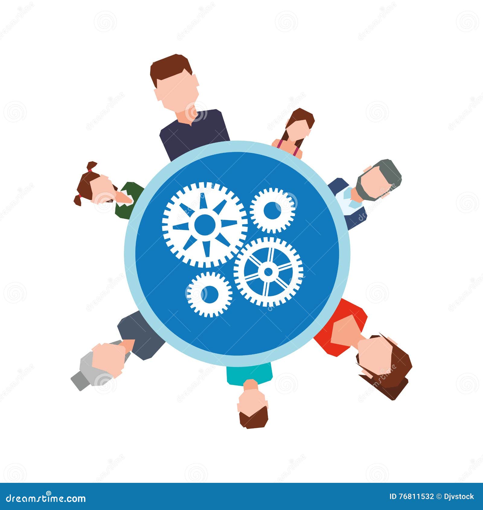 Avatar Teamwork Support Design Stock Vector - Illustration of solution ...