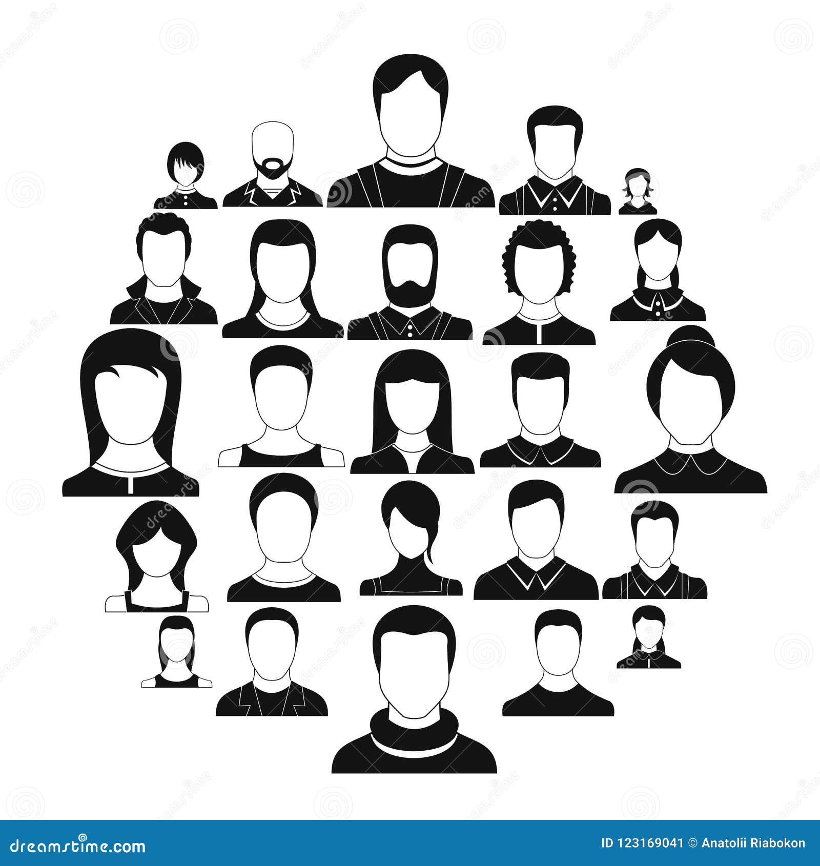 Avatar User Icon Set, Simple Style Stock Illustration - Illustration of ... Avatar User Icon Set, Simple Style Stock Illustration - Illustration of ...