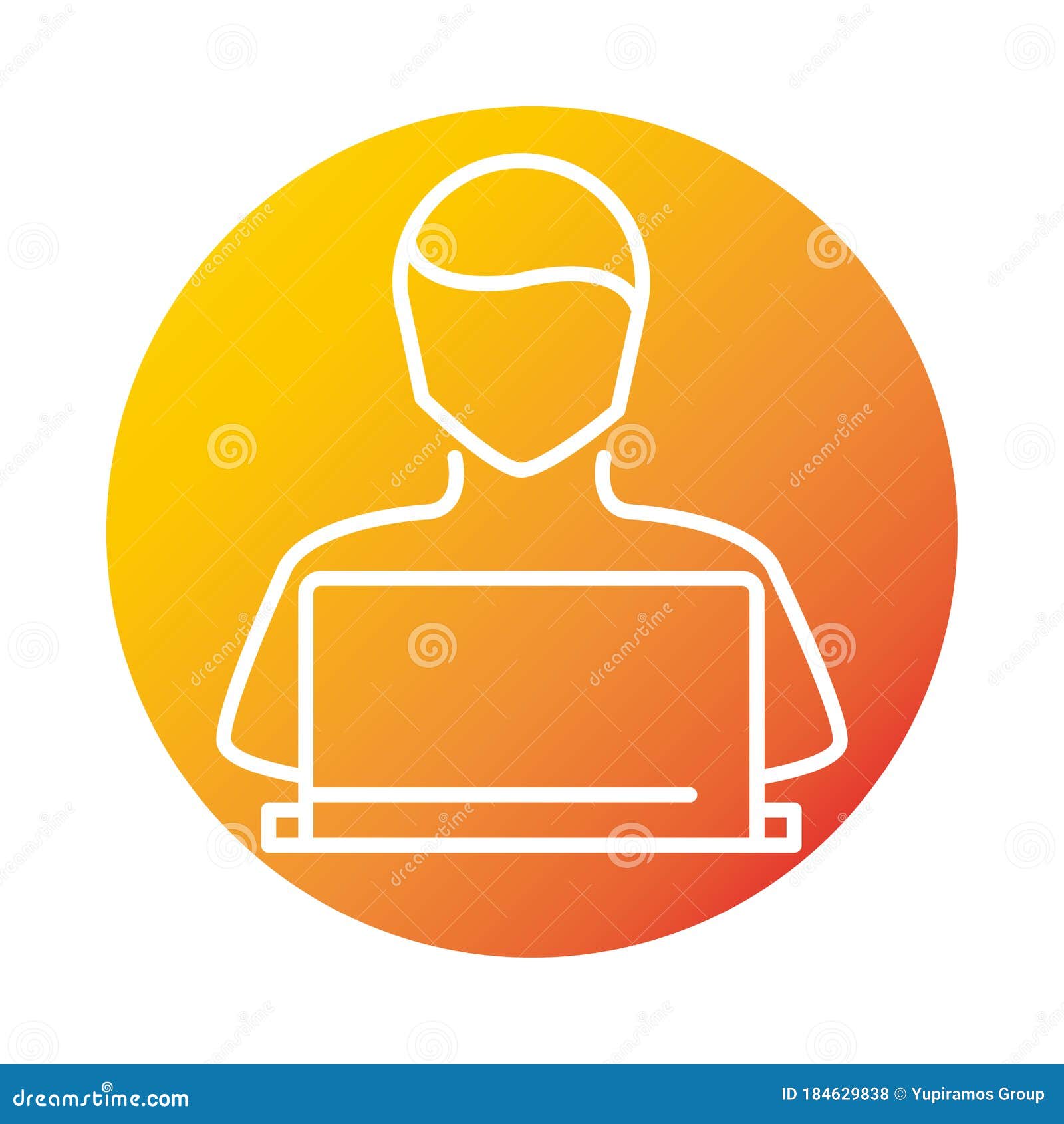 Avatar Using Laptop Online Education and Development Elearning Gradient ...