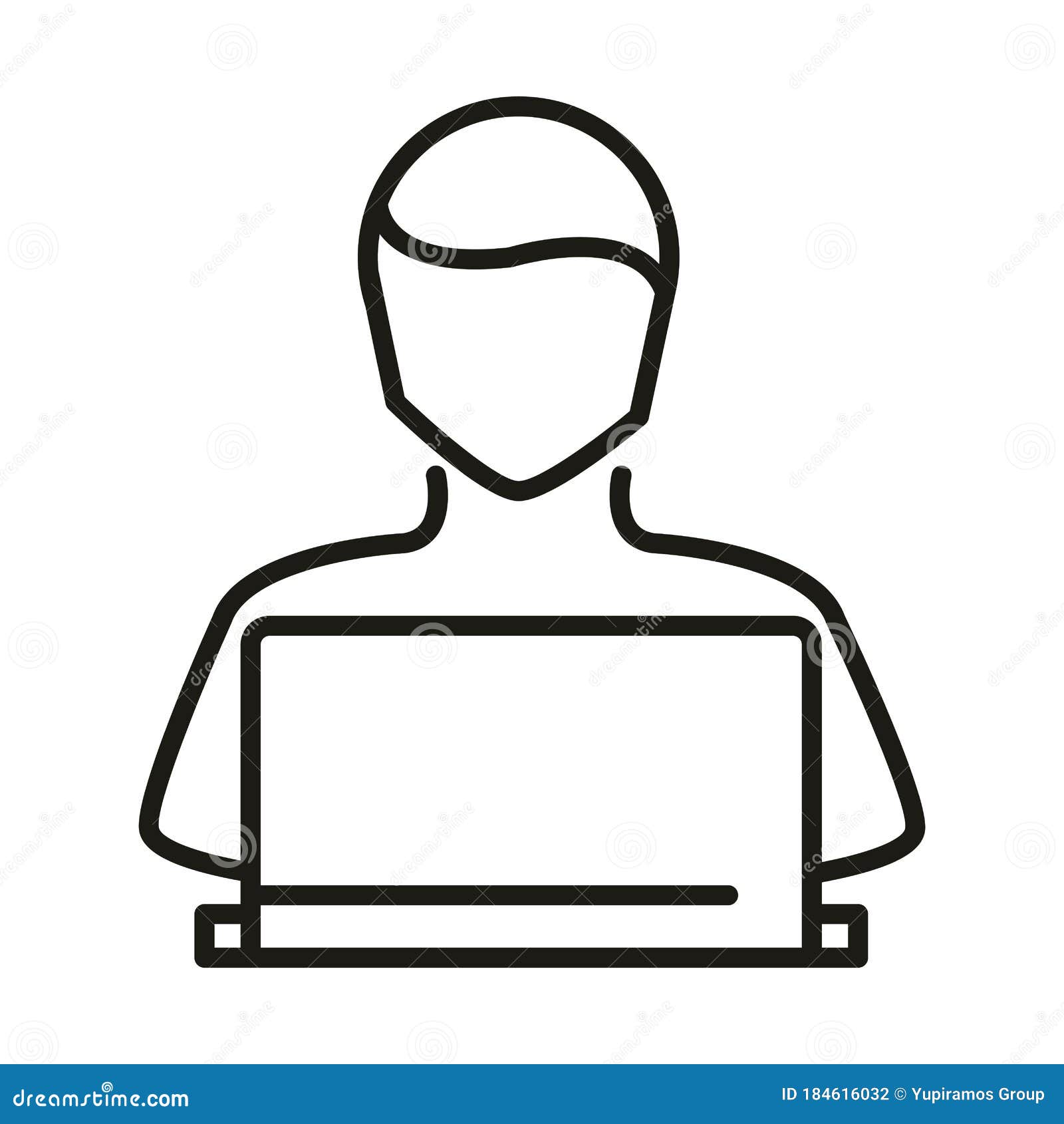 Avatar Using Laptop Online Education and Development Elearning Line ...