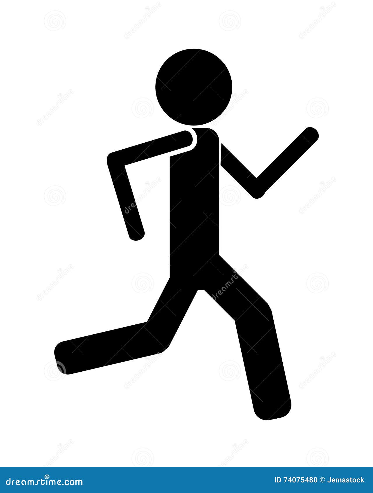 Avatar Van Het Persoons Lopende Pictogram Stock Illustratie ...