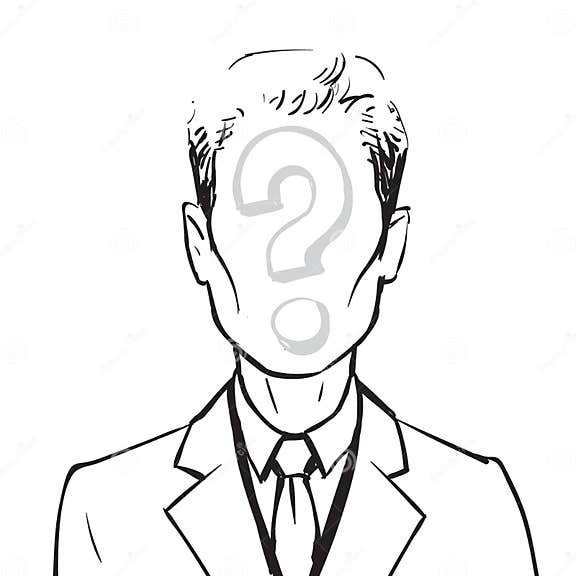 Avatars White Male, Vector, Question Mark Stock Vector - Illustration ...