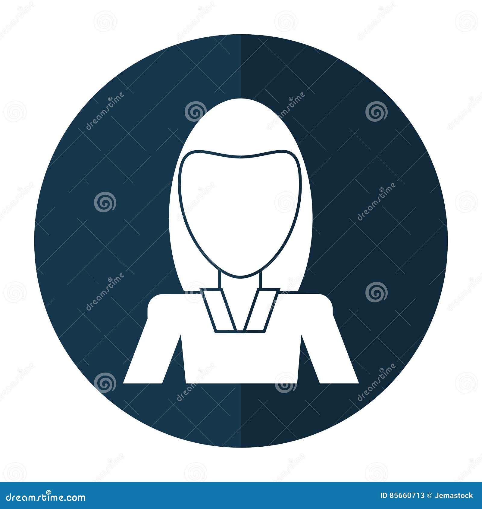 Avatar Woman Business Manager Shadow Stock Vector - Illustration of ...