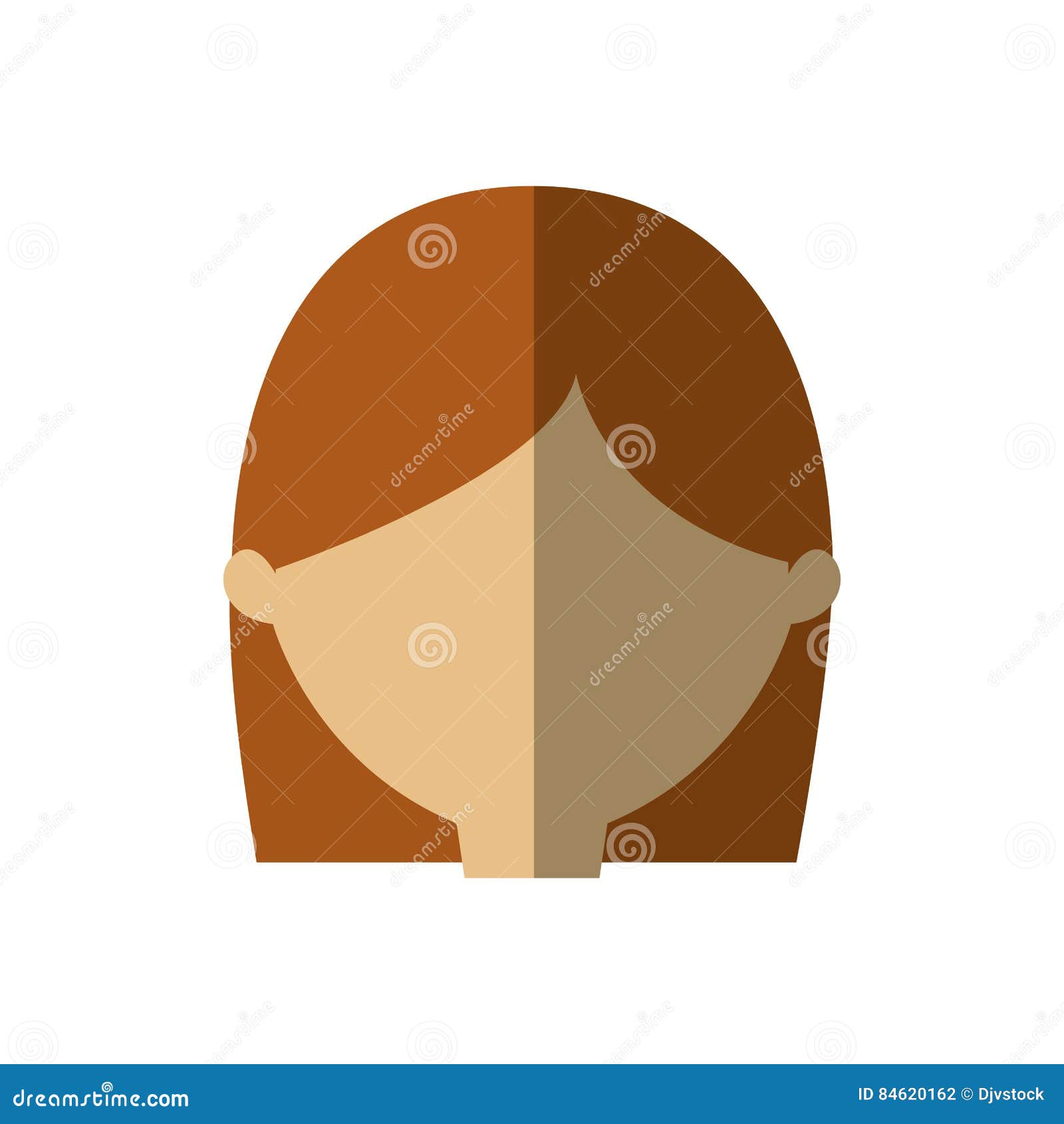 Avatar Woman Face Head Graphic Shadow Stock Illustration - Illustration ...