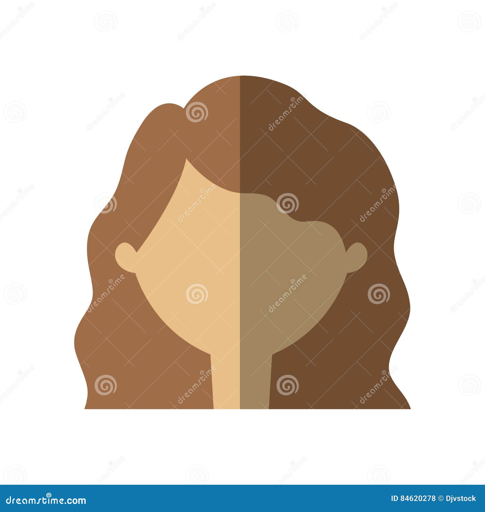 Avatar woman face shadow stock illustration. Illustration of social ...