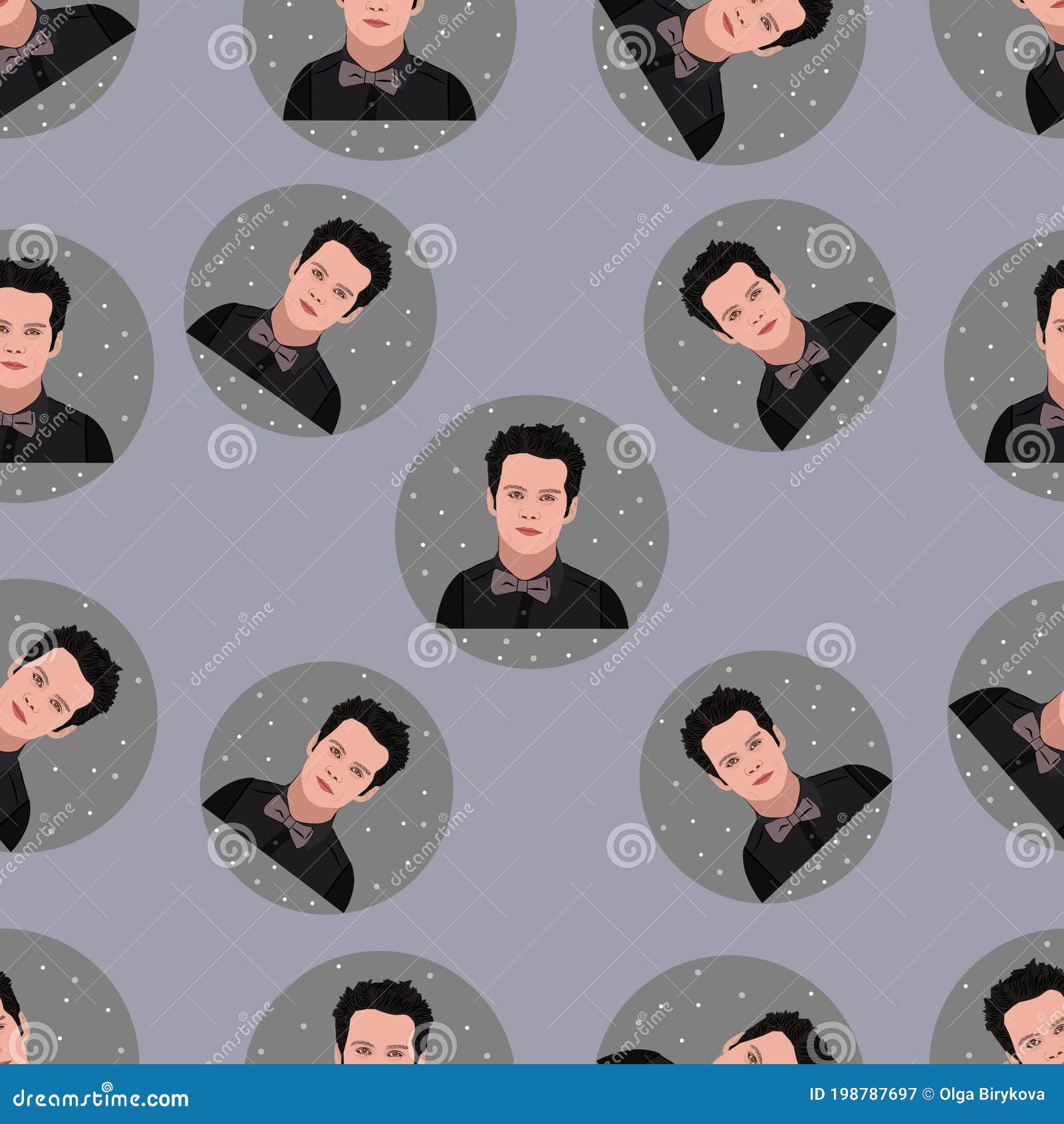 Boy avatar pattern stock illustration. Illustration of wrapping - 198787697