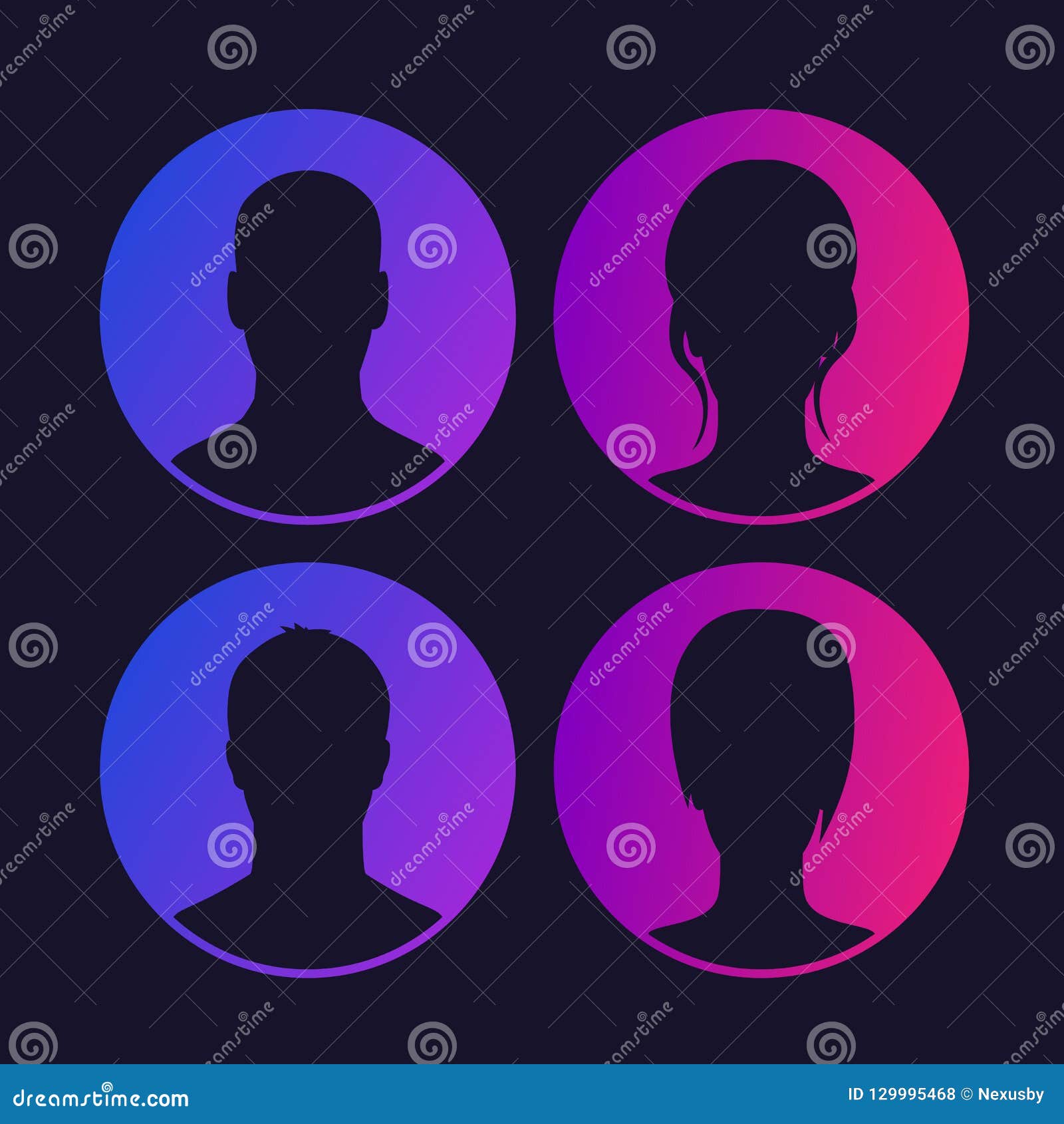 Avatars, Default Photo Placeholder Stock Vector - Illustration of ...