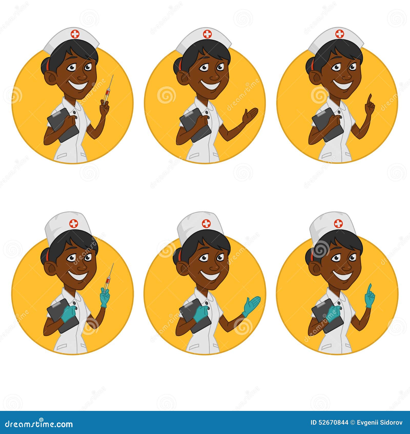 Avatars nurses stock vector. Illustration of medical - 52670844