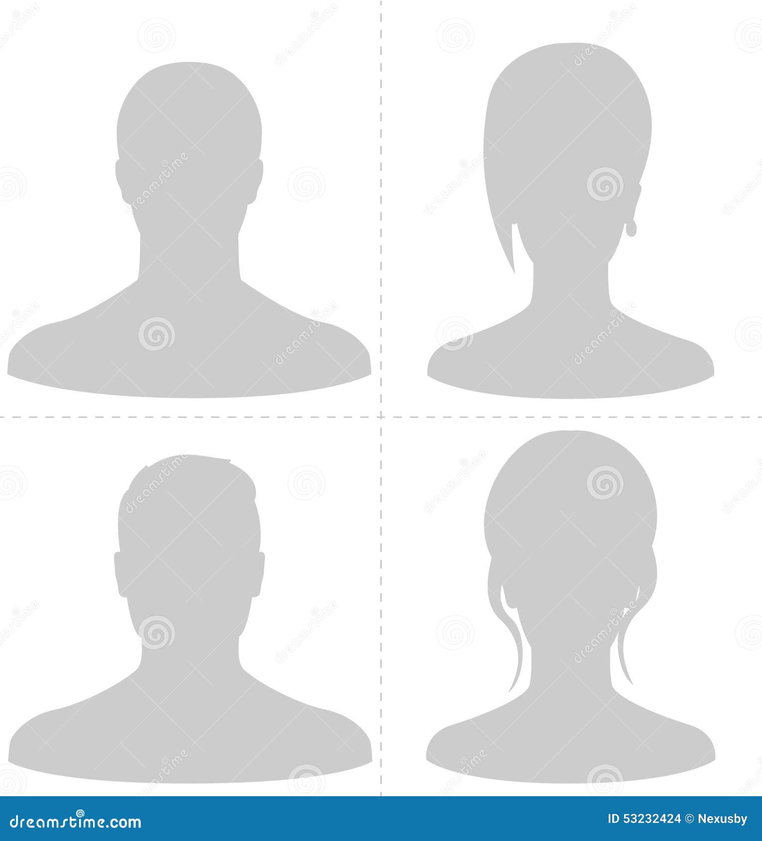 Avatars set grey 3 stock vector. Illustration of avatars - 53232424