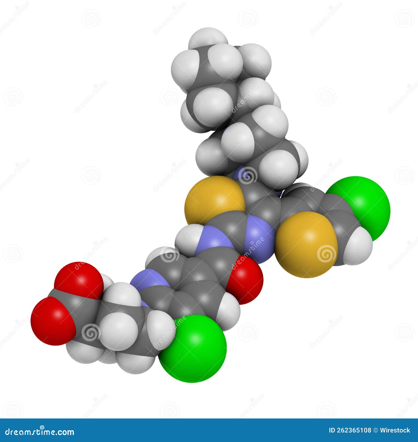 Avatrombopag Thrombocytopenia Drug Molecule. 3D Rendering. Stock ...