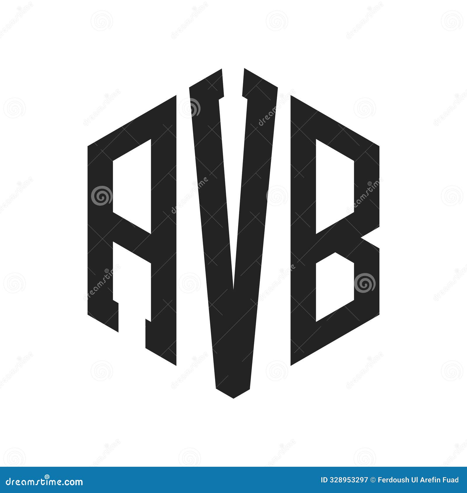 AVB Logo Design. Initial Letter AVB Monogram Logo Using Hexagon Shape ...