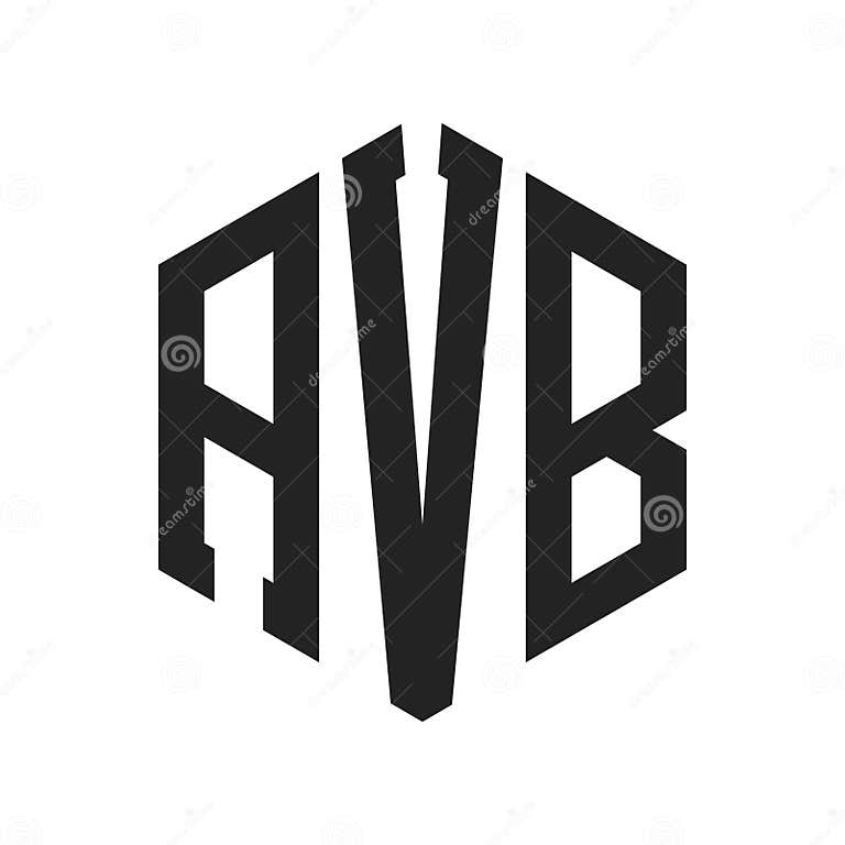 AVB Logo Design. Initial Letter AVB Monogram Logo Using Hexagon Shape ...