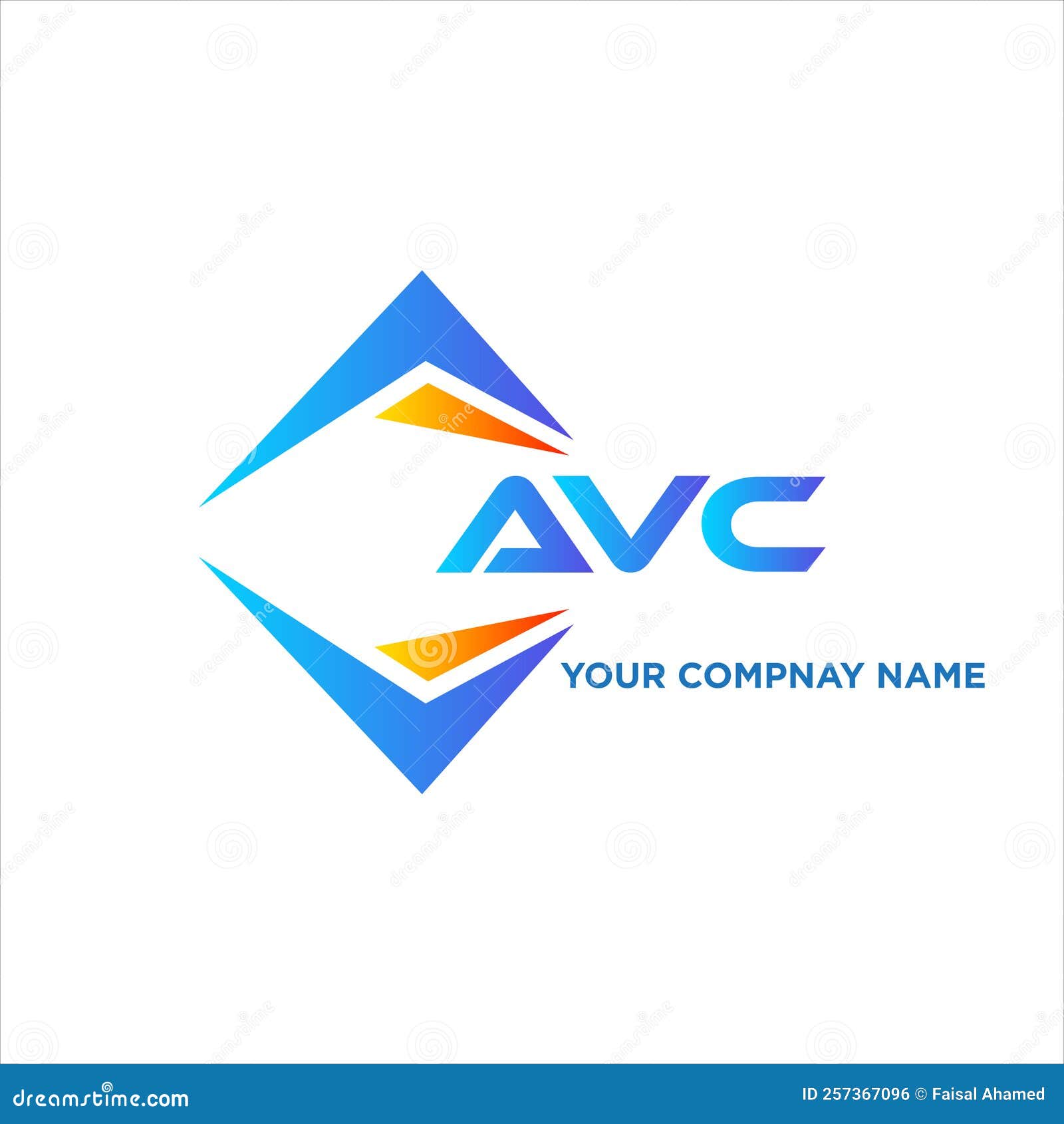 AVC Abstract Technology Logo Design on White Background. AVC Creative ...
