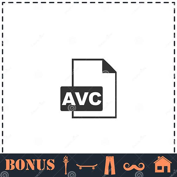 AVC icon flat stock illustration. Illustration of modern - 201678046