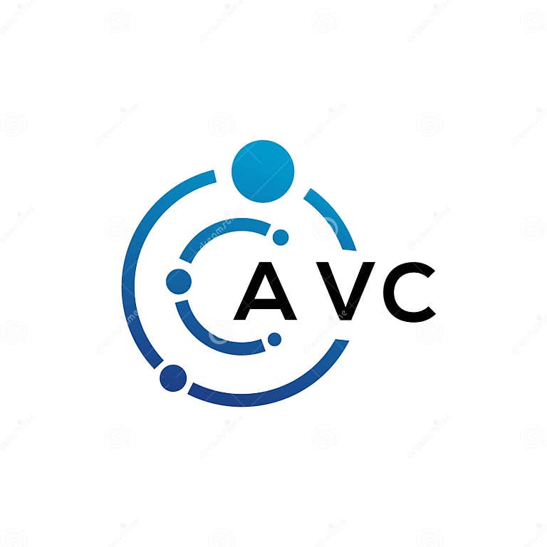 AVC Letter Logo Design on Black Background. AVC Creative Initials ...