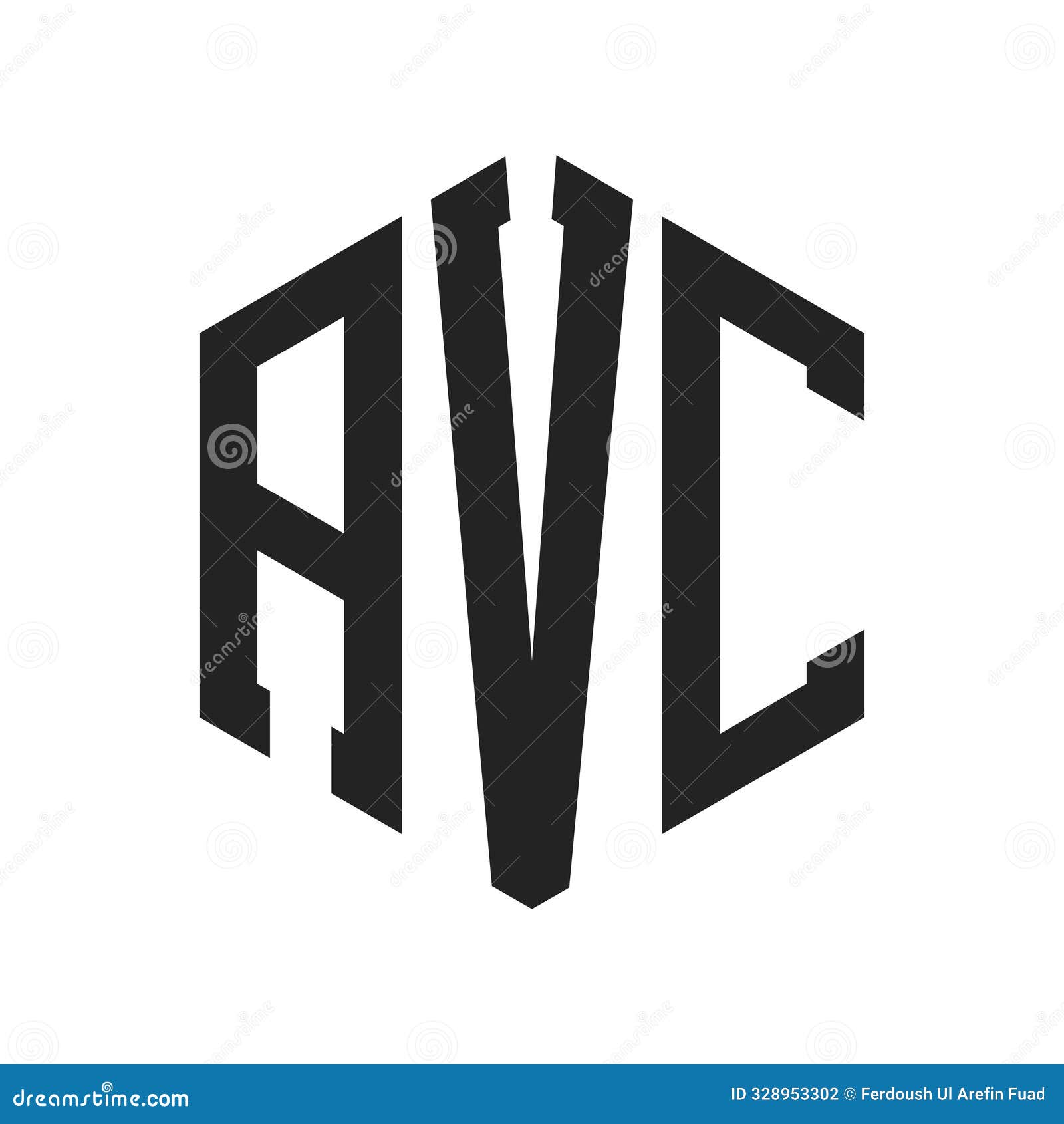 AVC Logo Design. Initial Letter AVC Monogram Logo Using Hexagon Shape ...