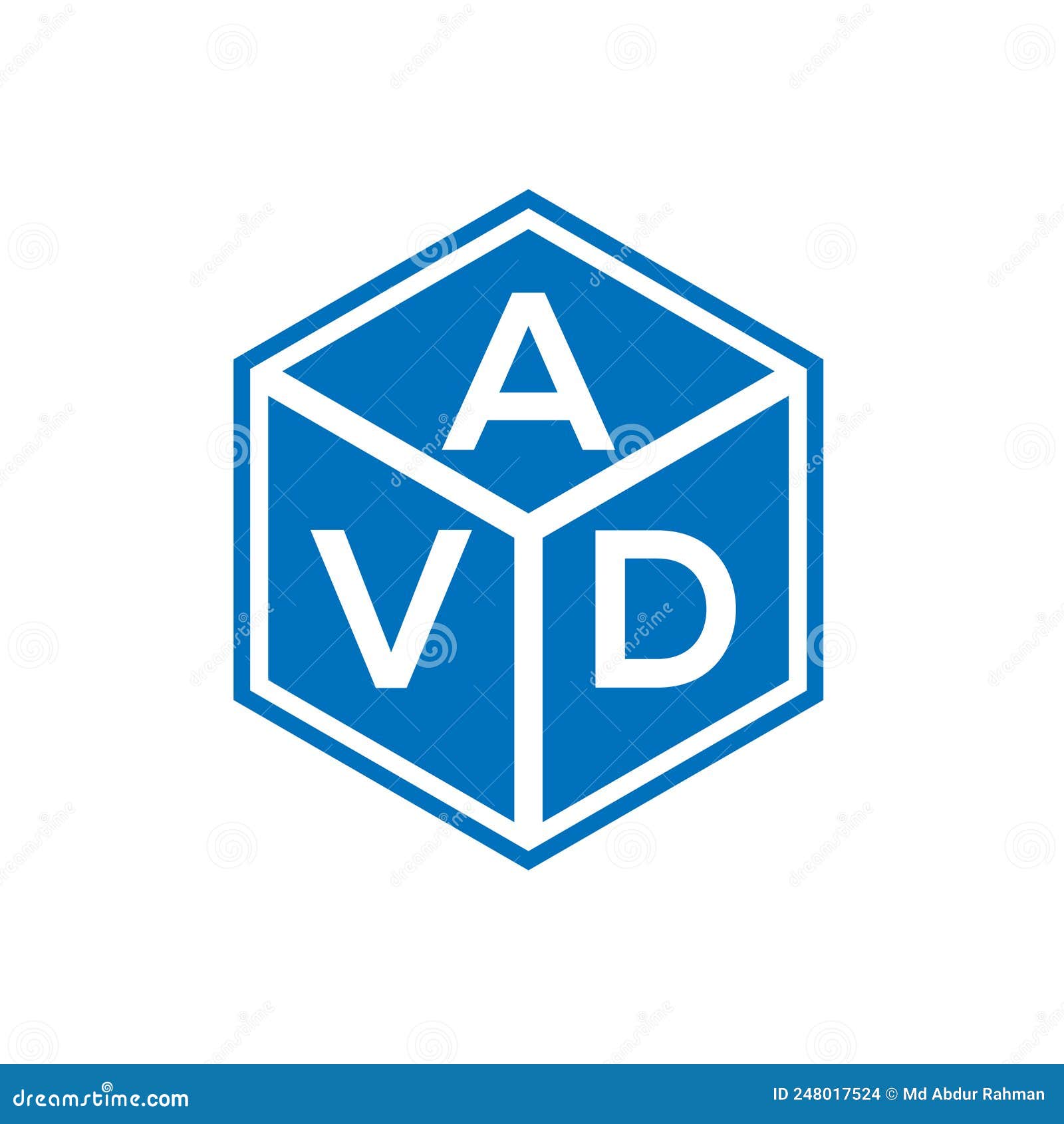 AVD Letter Logo Design on Black Background. AVD Creative Initials ...