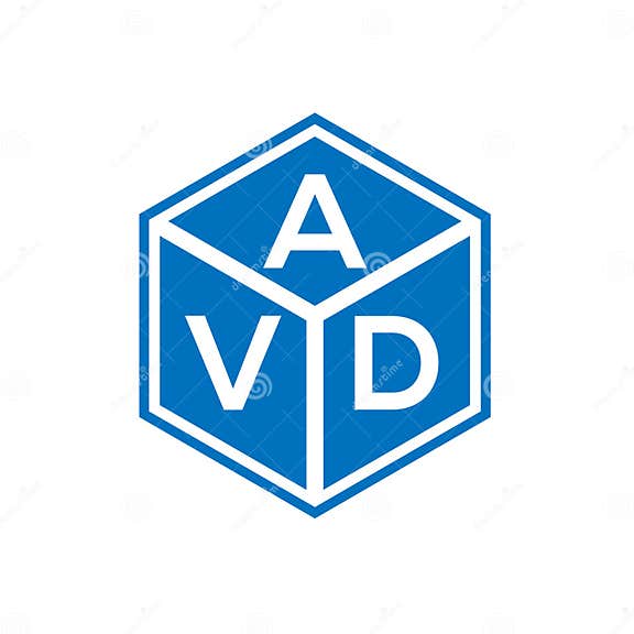 AVD Letter Logo Design on Black Background. AVD Creative Initials ...