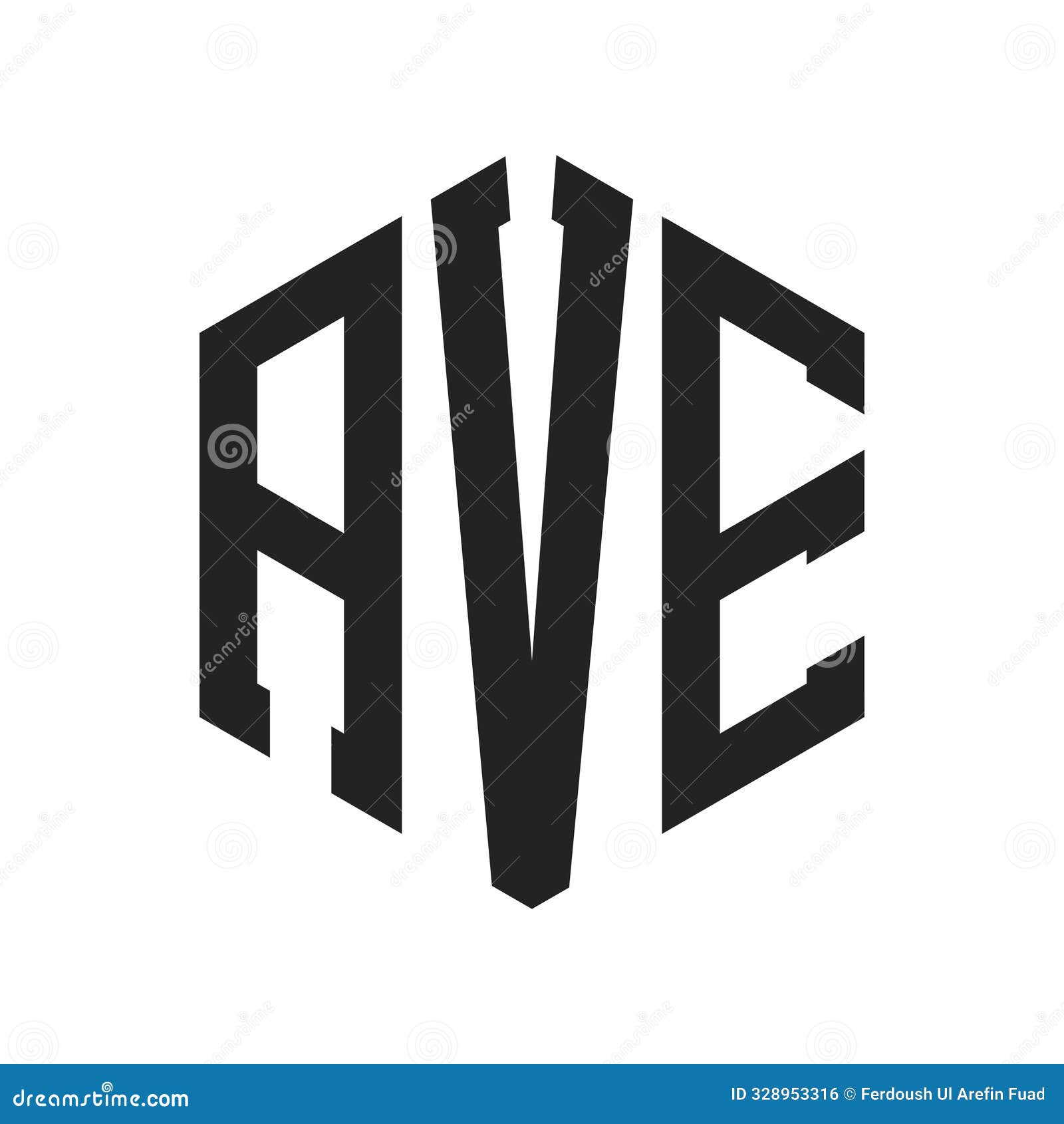 AVE Logo Design. Initial Letter AVE Monogram Logo Using Hexagon Shape ...