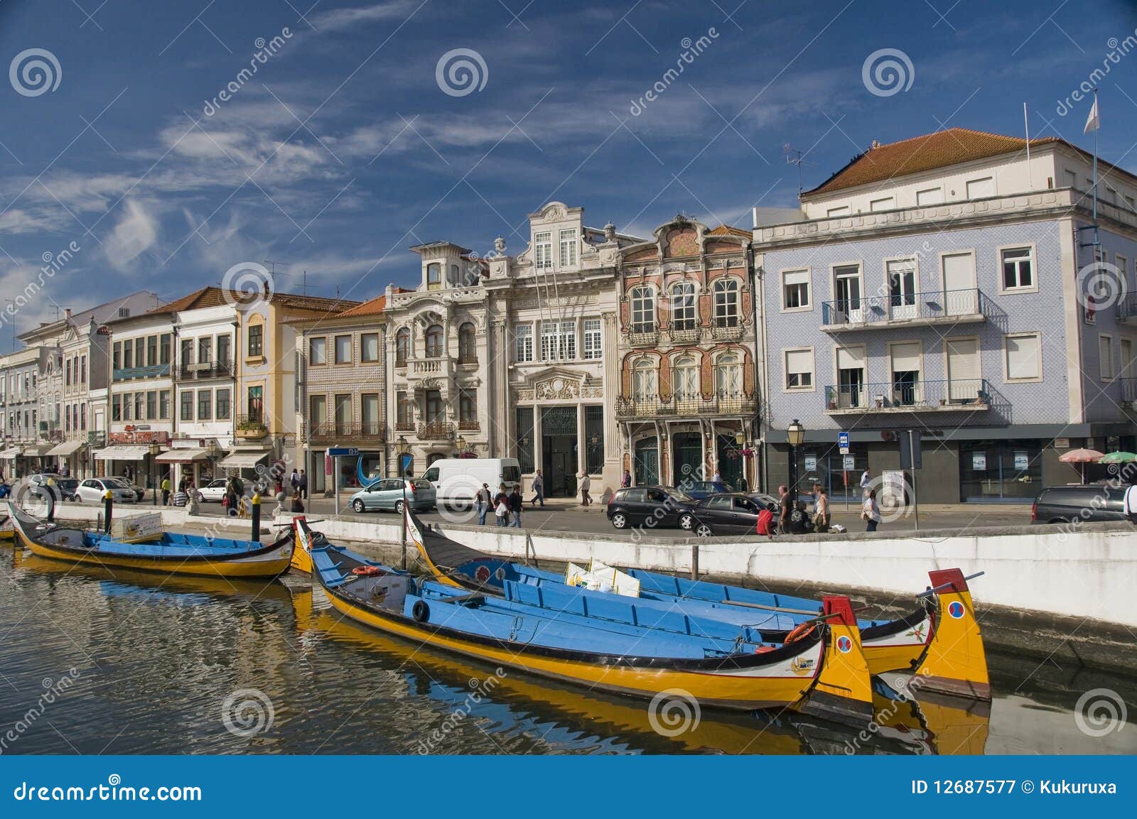 Aveiro, Portugal stock image. Image of colors, river - 12687577