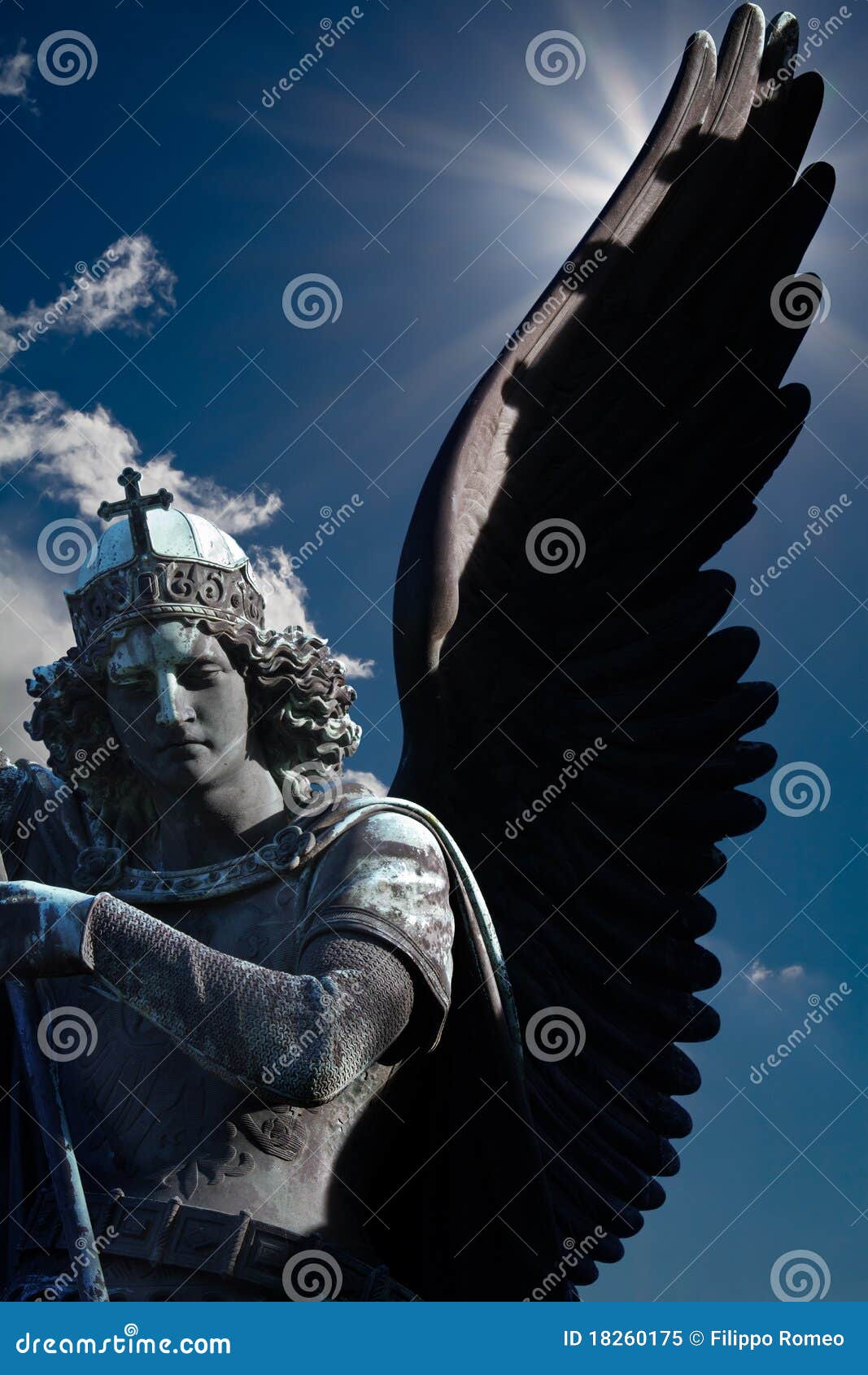 Avenging Angel Backlightning Stock Image - Image of gabriel, death ...