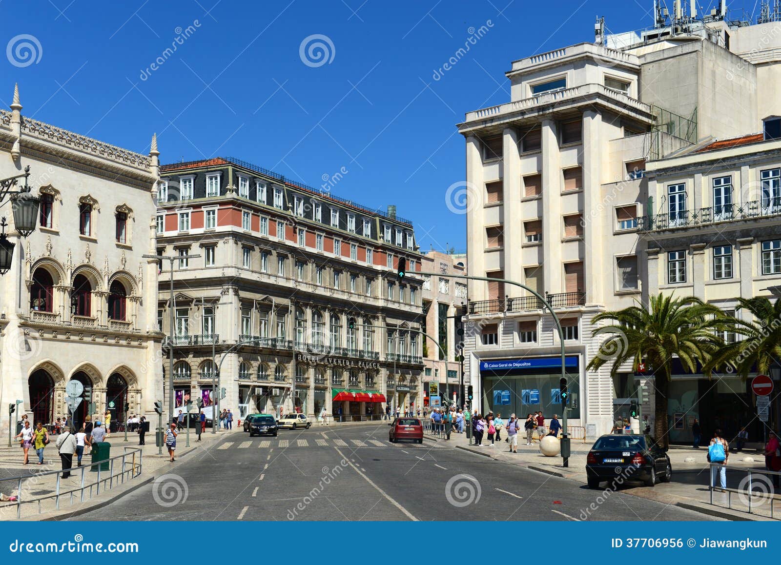 Avenida Palace Hotel, Restauradores Square, Lisbon Editorial Photo ...