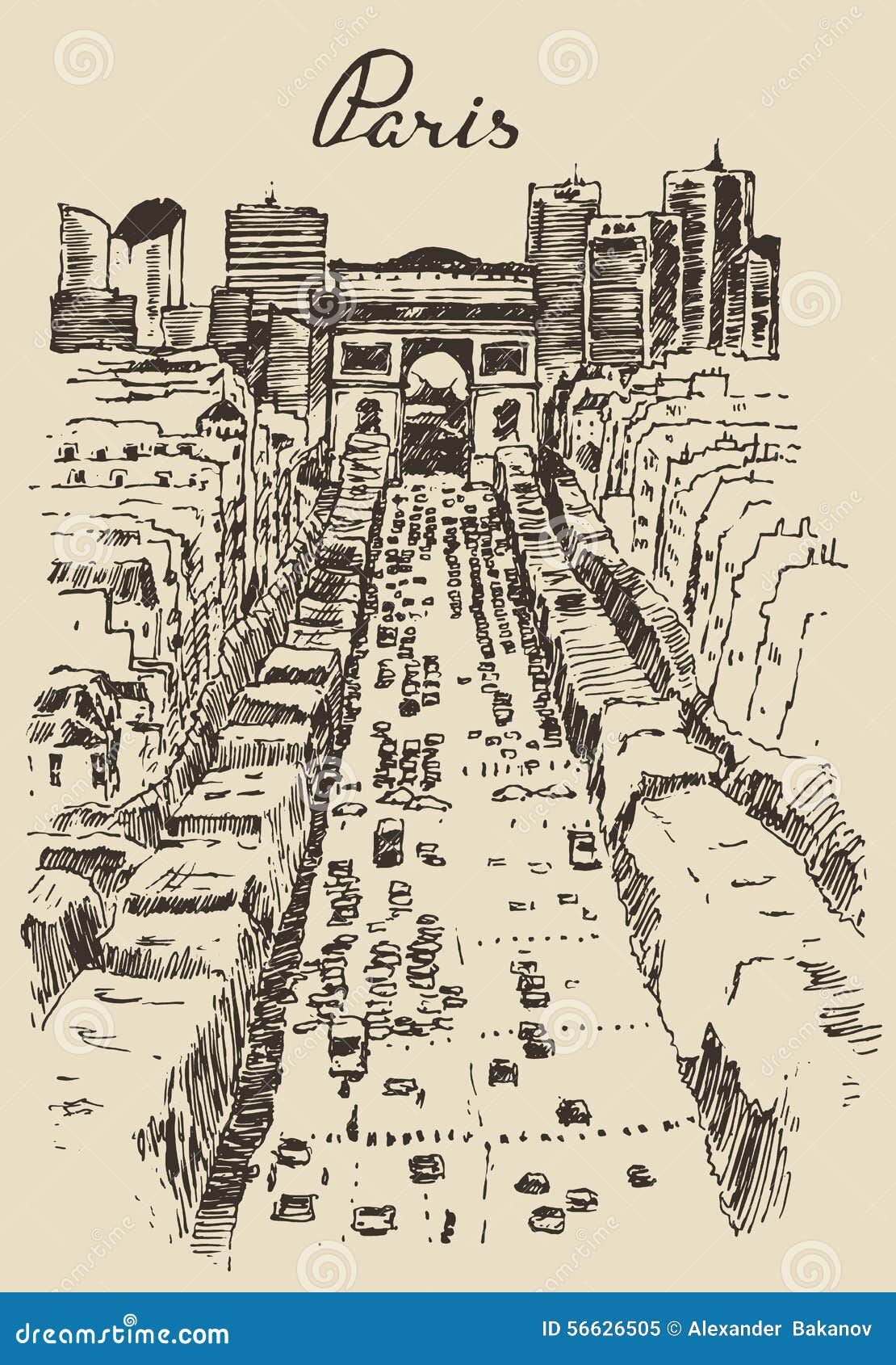 Paris - Avenue Des Champs-elysees Cartoon Vector | CartoonDealer.com ... Paris - Avenue Des Champs-elysees Cartoon Vector | CartoonDealer.com ...