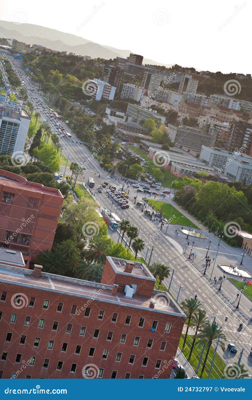 Avenue Diagonal in Barcelona Stock Image - Image of architecture ...