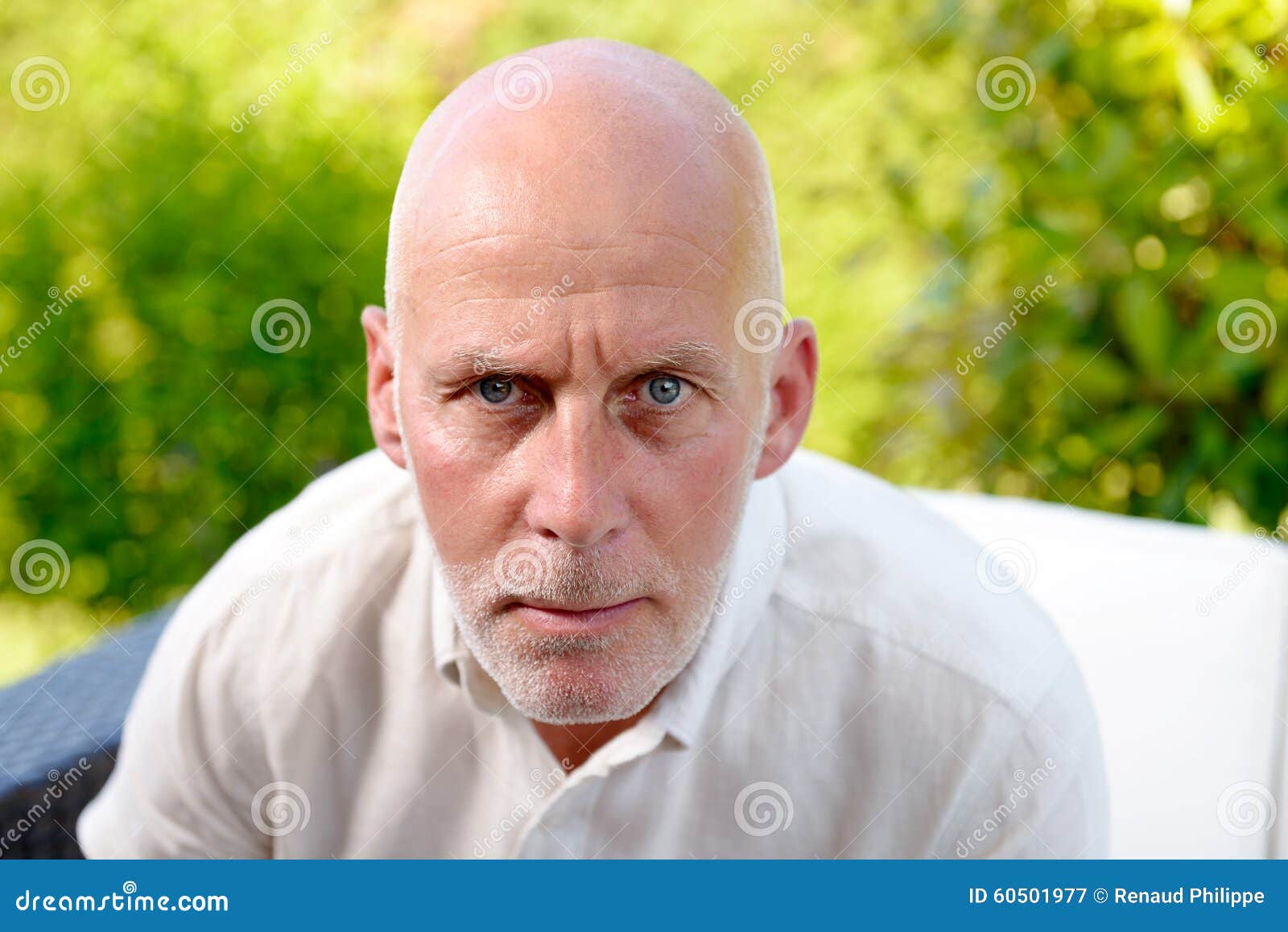 Average Age Man Looks Camera Stock Image - Image of expression ...