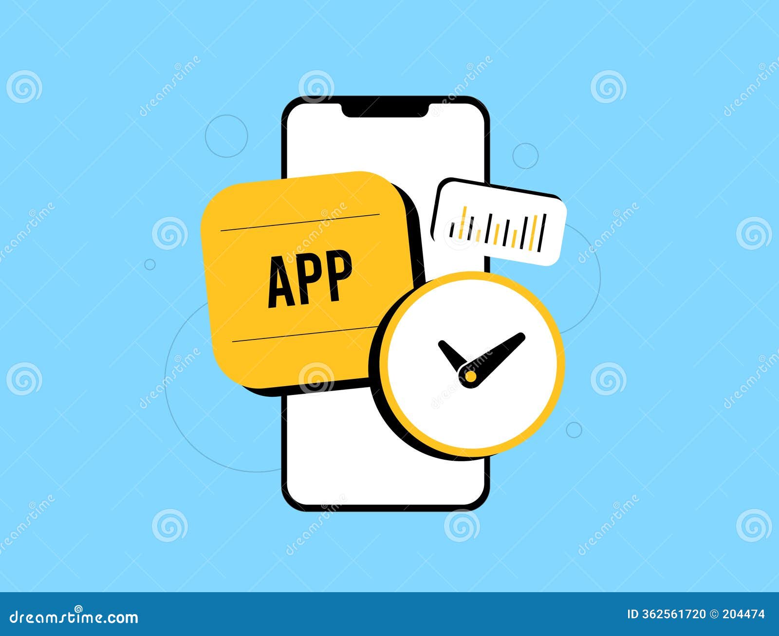 Average Session Duration Soft Blue Concept Icon Cartoon Vector ...