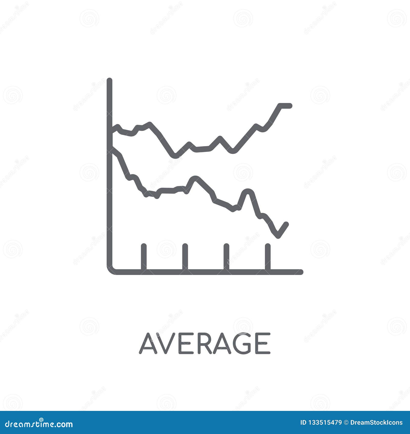 Average Earnings Growth Linear Icon. Modern Outline Average Earn Stock ...
