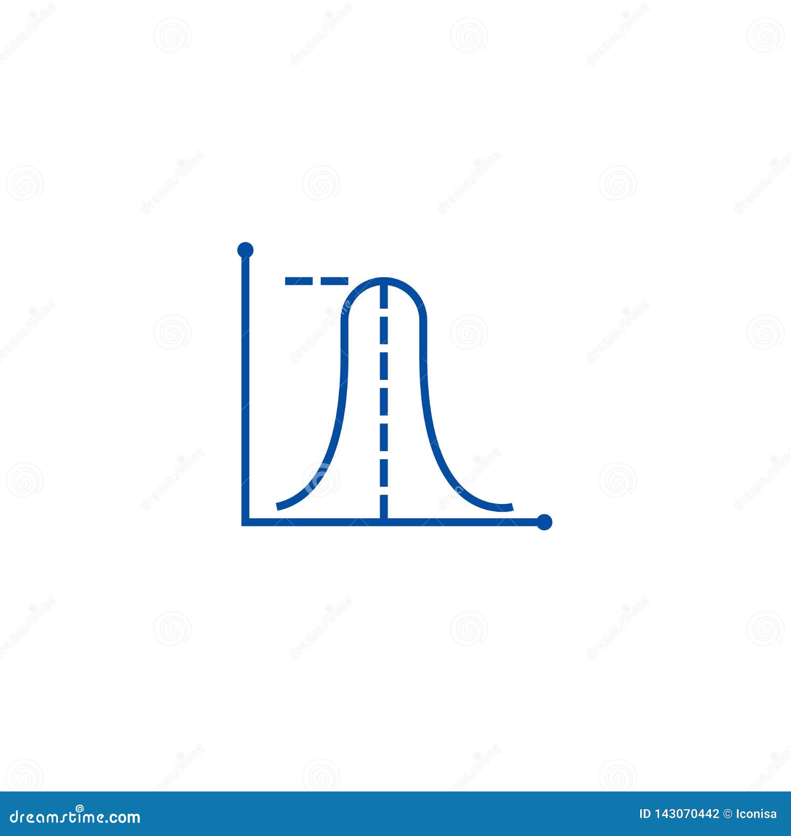 Average Maximum Graph Line Icon Concept. Average Maximum Graph Flat ...