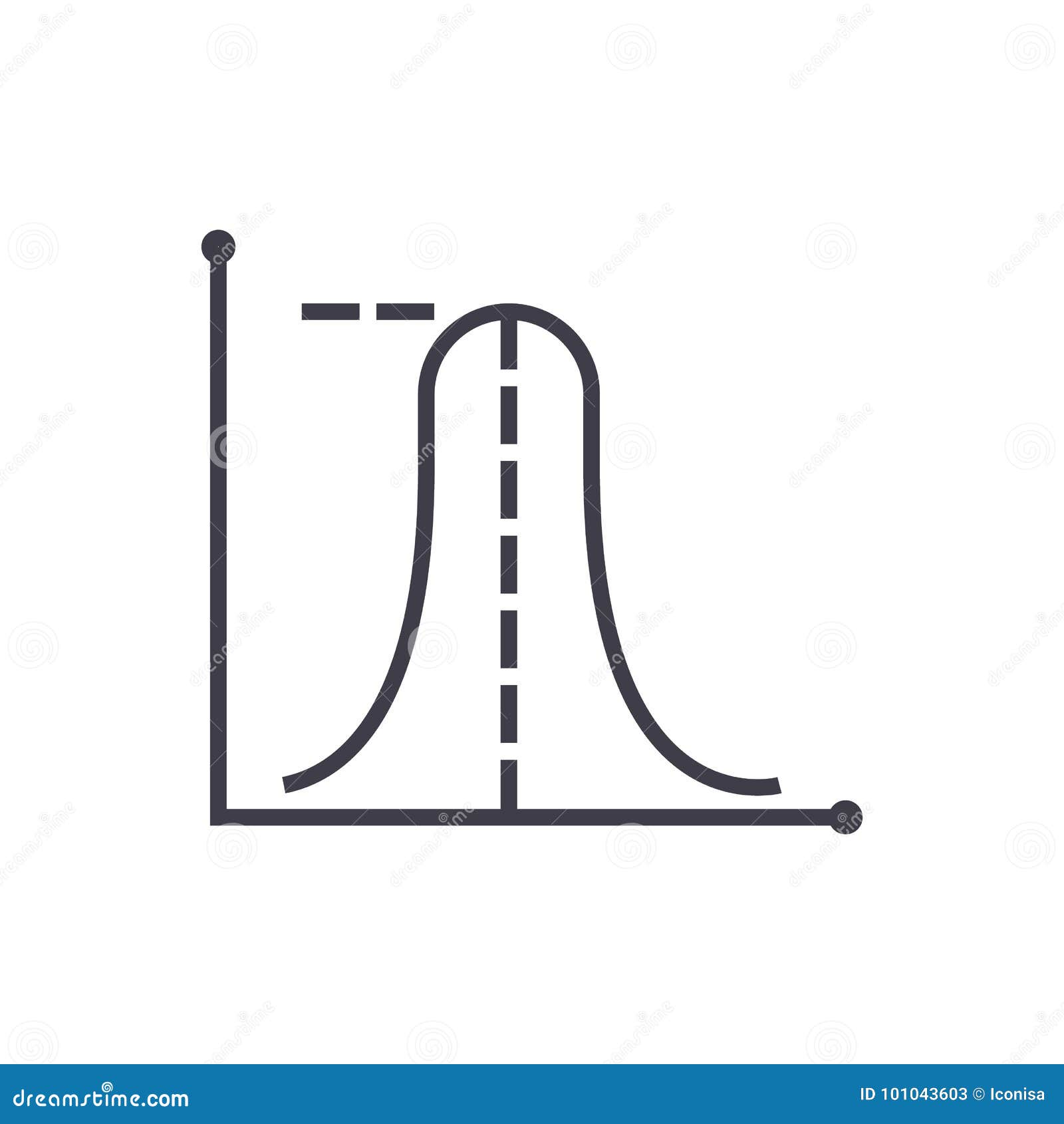 Average Maximum Graph Vector Line Icon, Sign, Illustration on ...