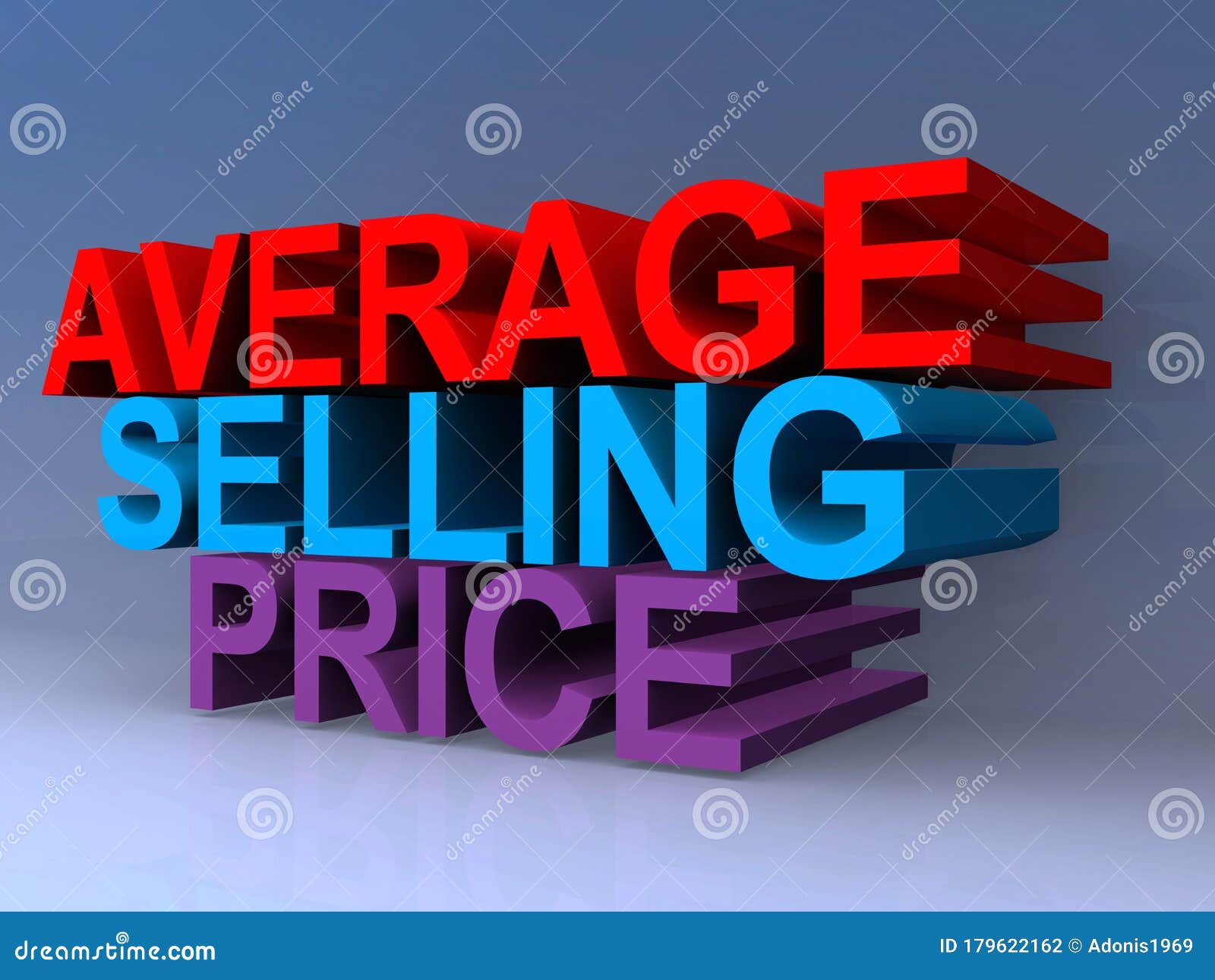 ASP - Average Selling Price Colorful Squares Grid Symbols Horizontal ...