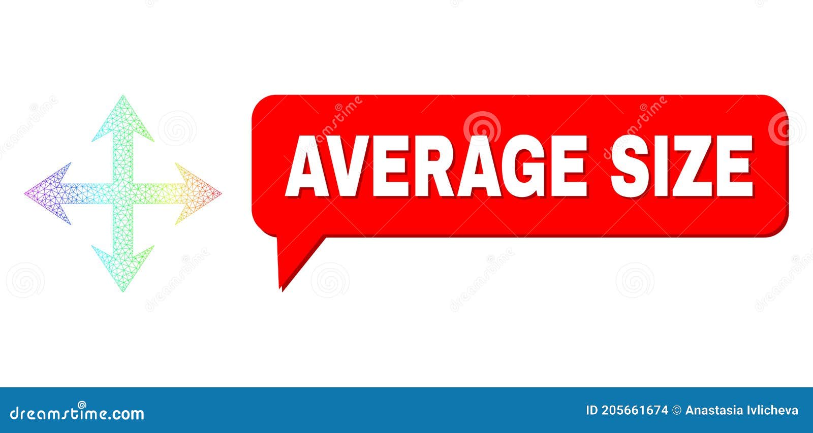 Spectrum Network Gradient Expand Arrows Icon and Average Size Message ...