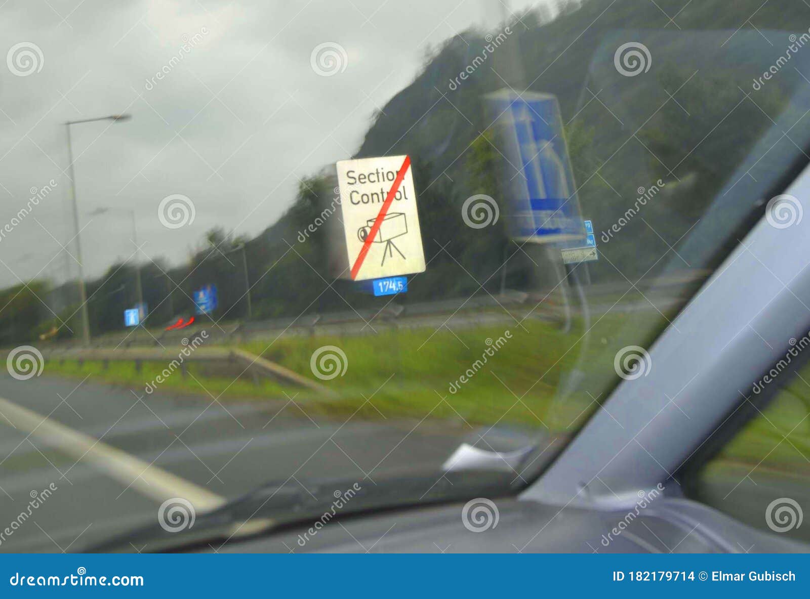 Average Speed Check on Motorway Stock Photo - Image of control ...