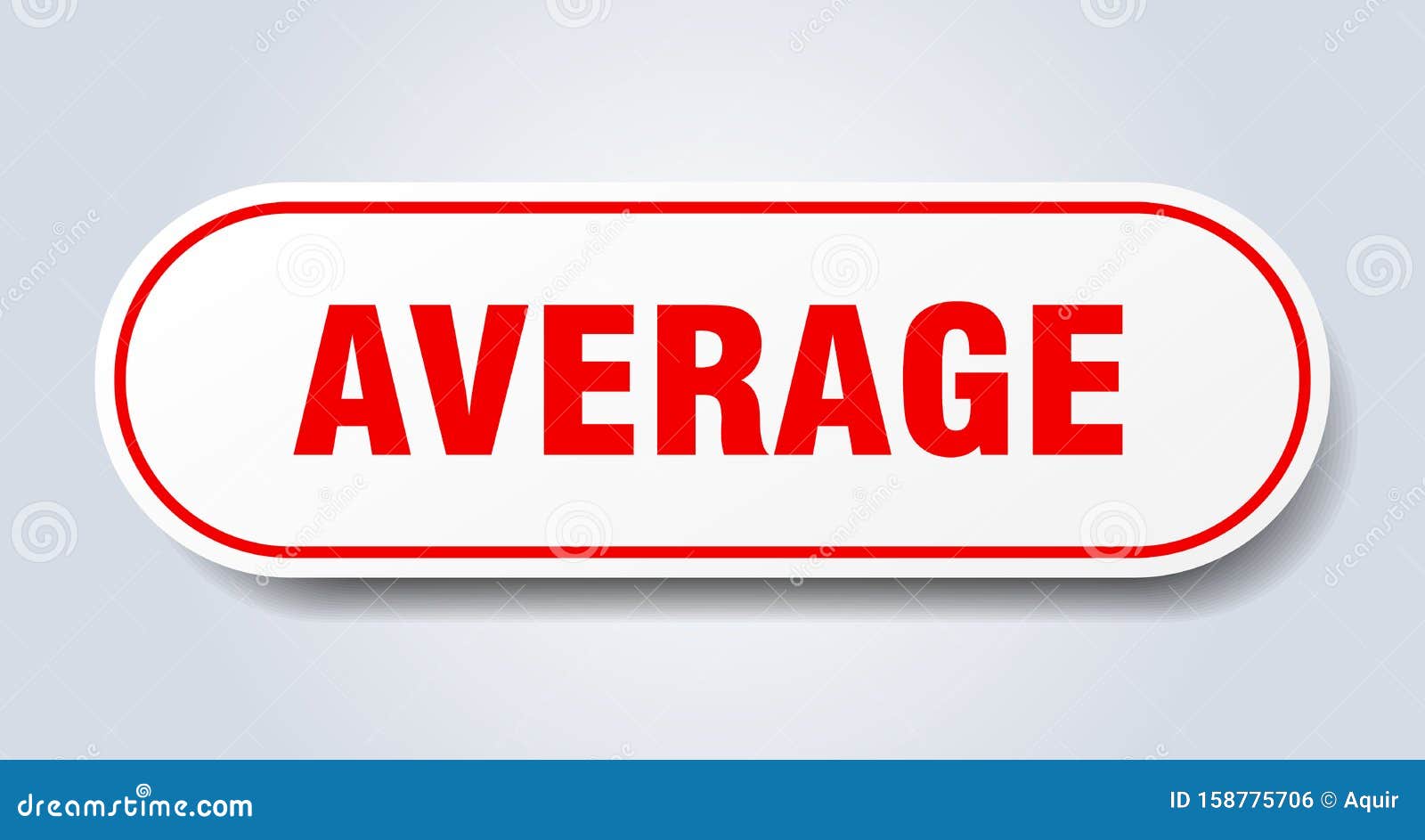 Average sticker. stock vector. Illustration of sign - 158775706