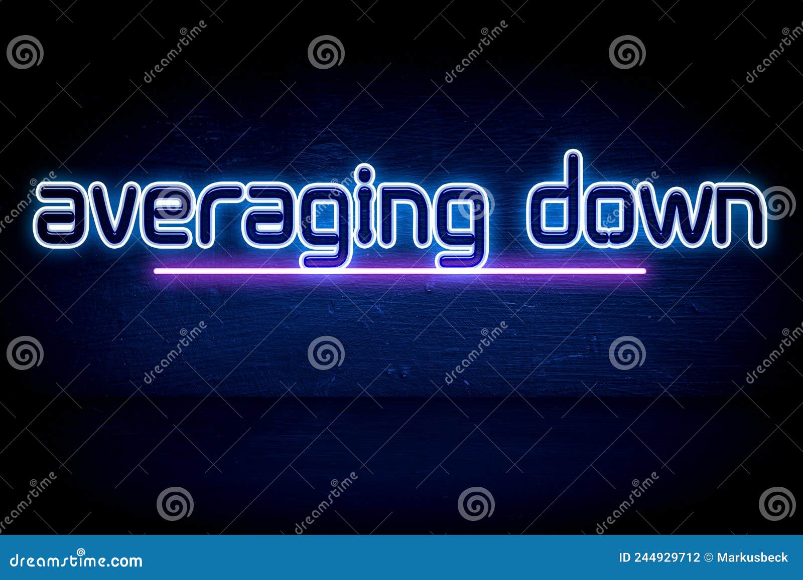 Averaging Down - Three Yellow Signs With Blue Sky Background Royalty ...