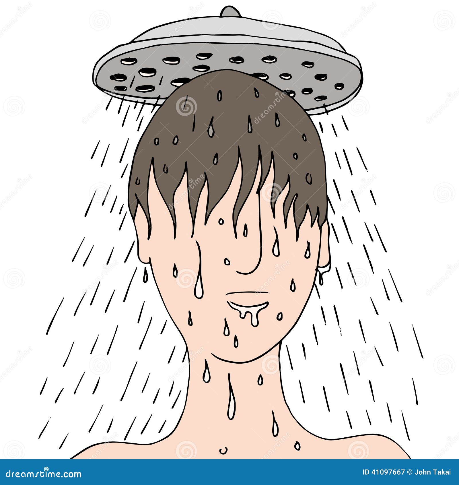 Averse d'homme illustration de vecteur. Illustration du cheveu - 41097667