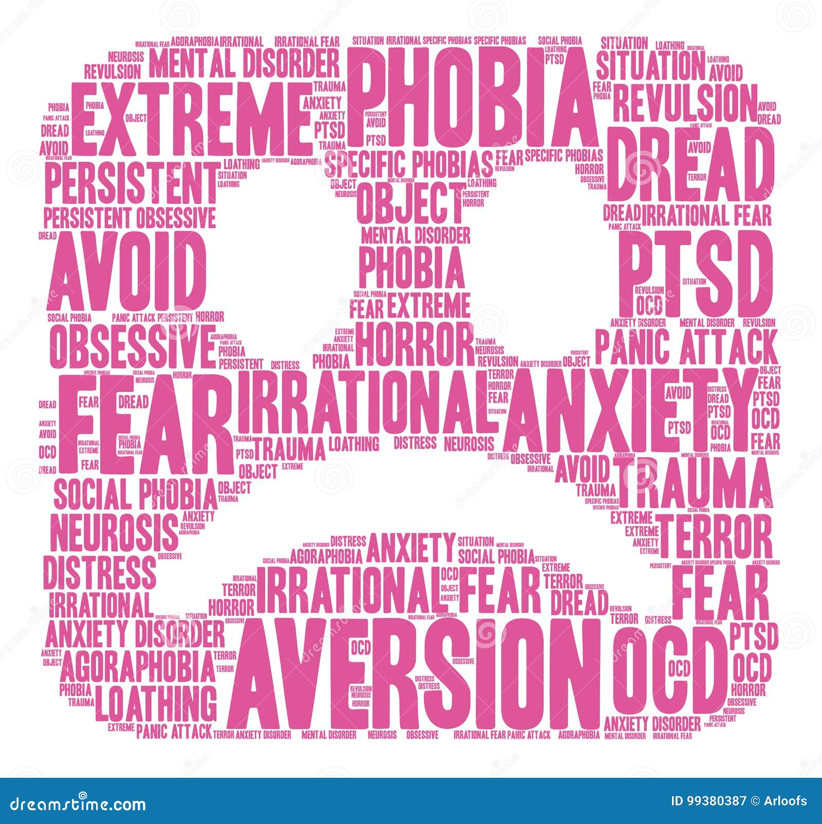 Aversion Word Cloud Cartoon Vector | CartoonDealer.com #98194313