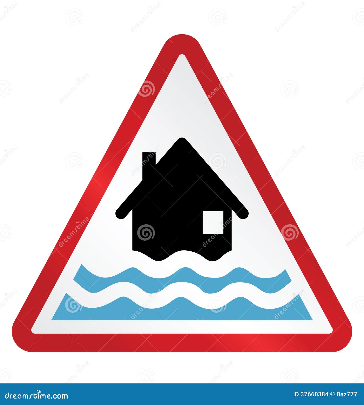 Avertissement d'inondation illustration de vecteur. Illustration du ...