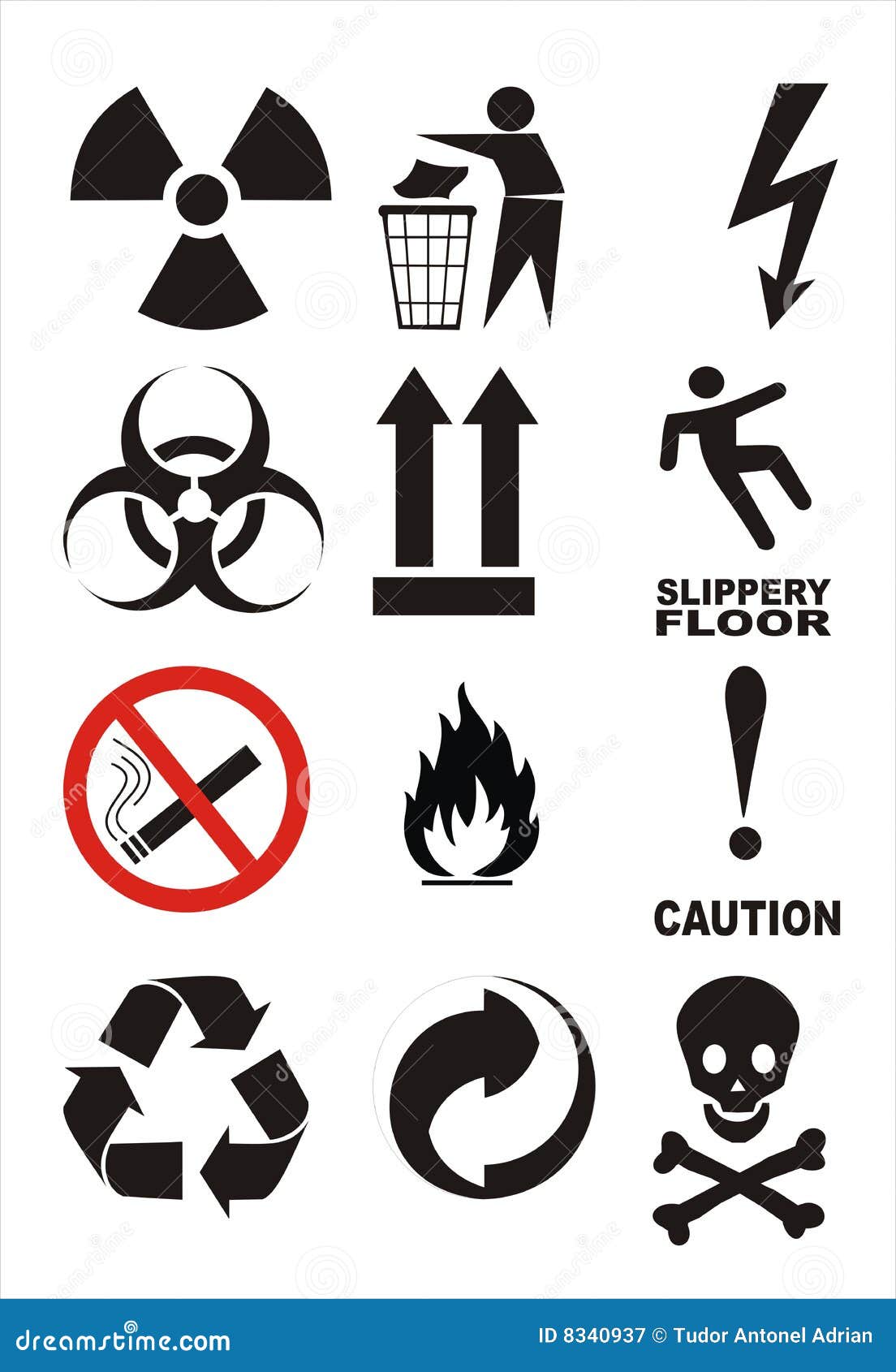 Avertissement Utile De Symboles Illustration Stock - Illustration du ...