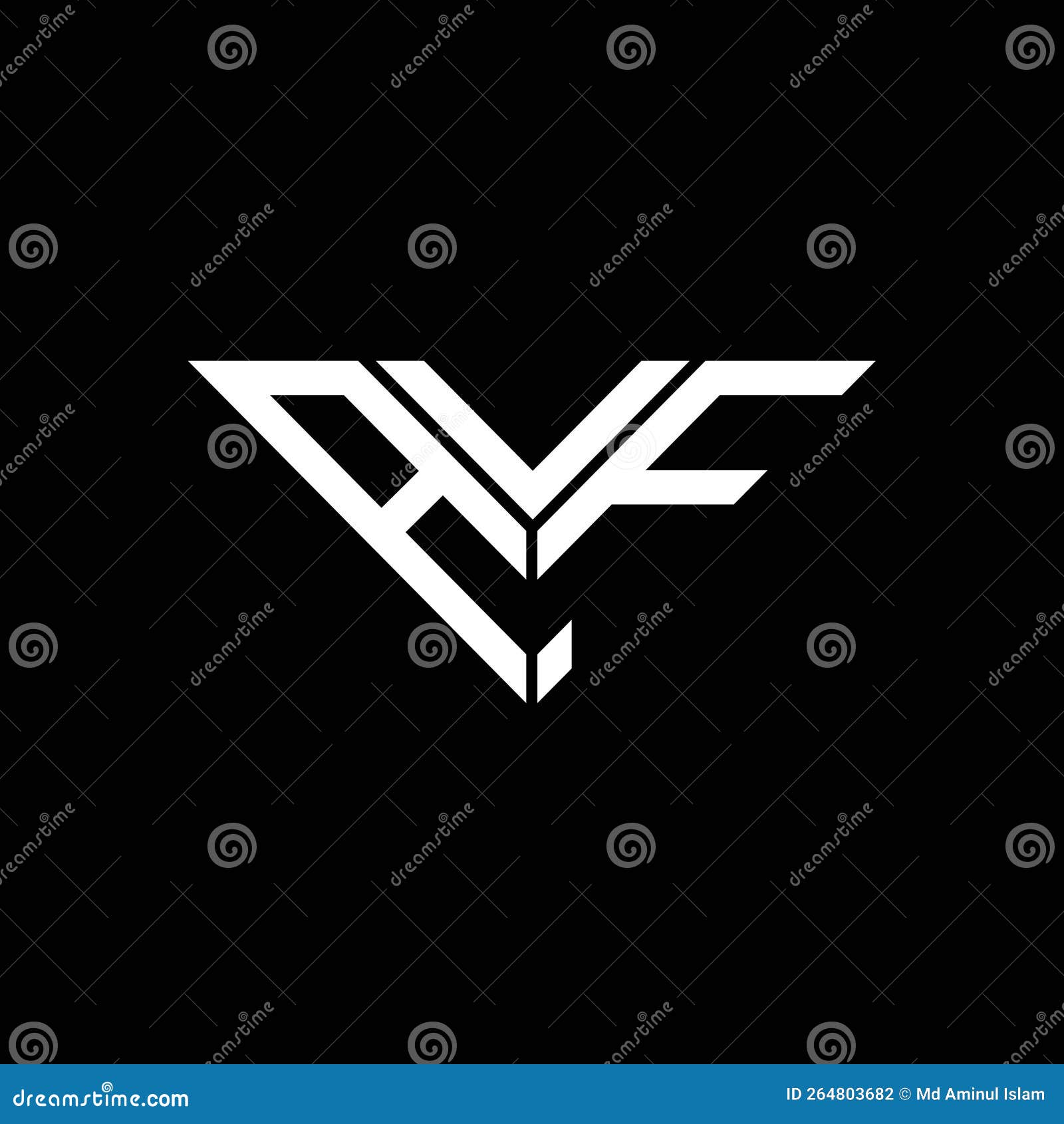 AVF Letter Logo Creative Design with Vector Graphic Stock Vector ...