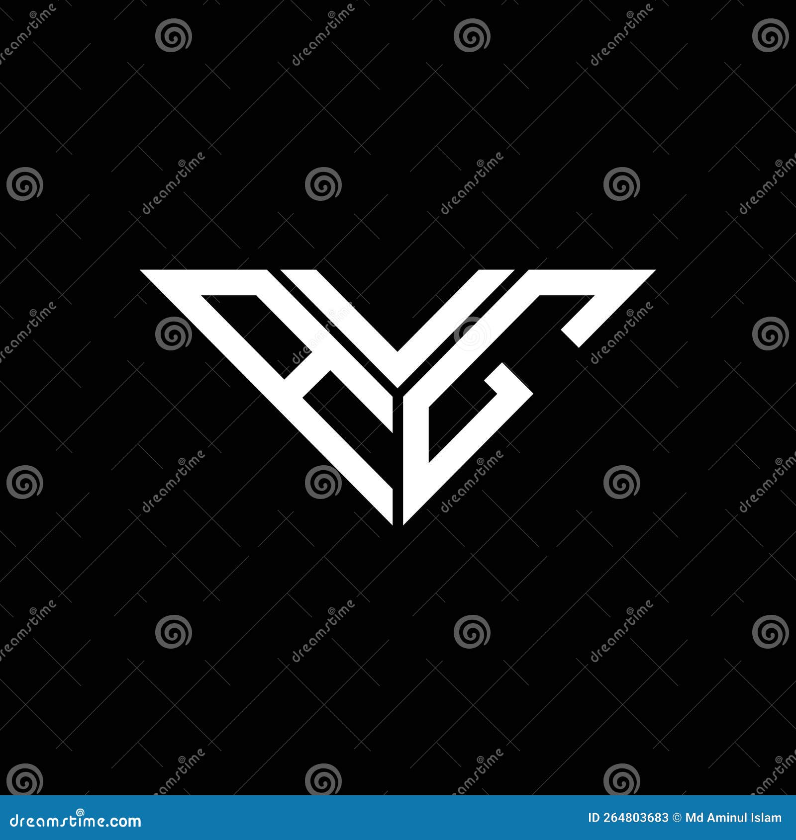 AVG Letter Logo Creative Design with Vector Graphic, Stock Vector ...