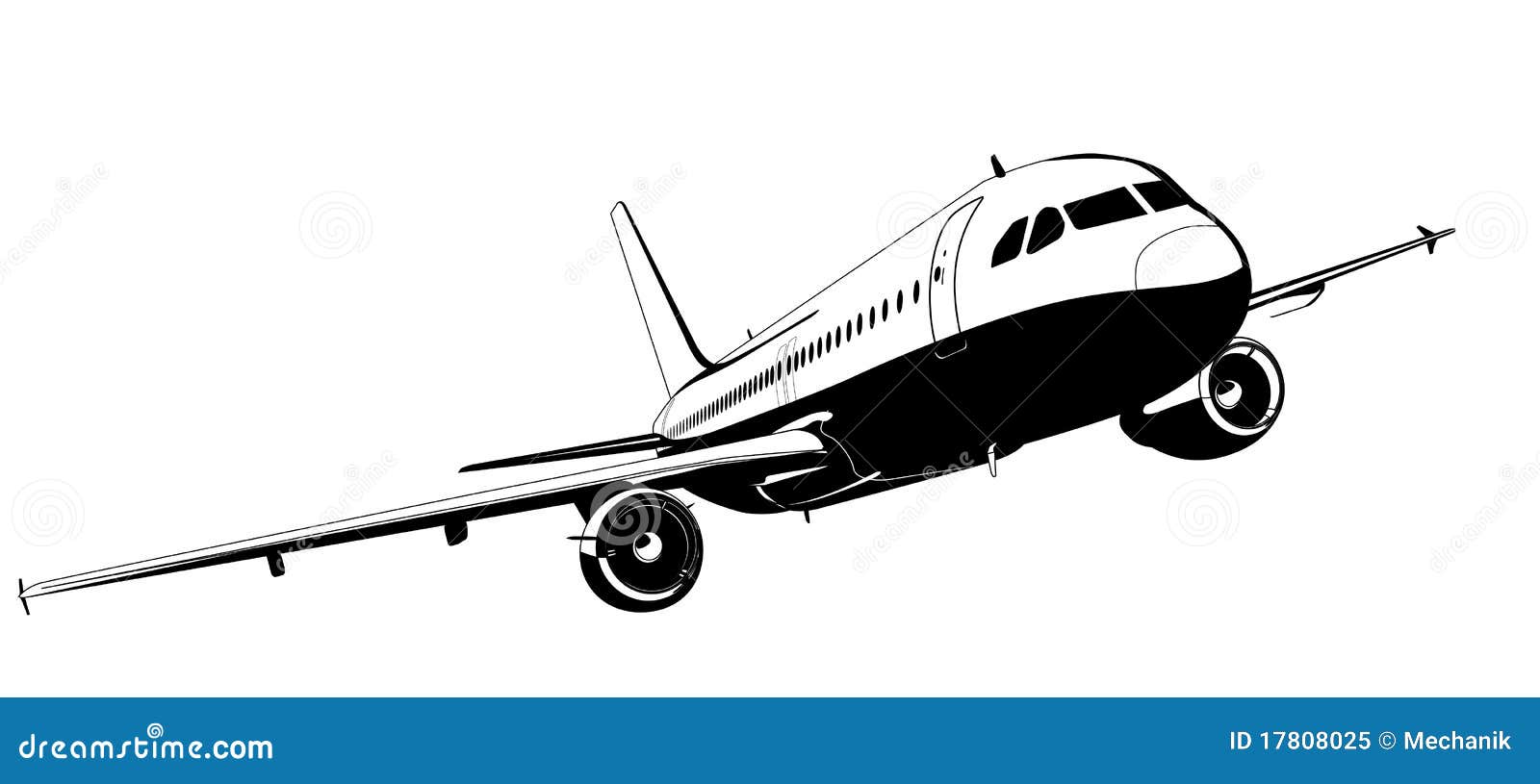 Avión De Pasajeros Del Vector Ilustración del Vector - Ilustración de ...