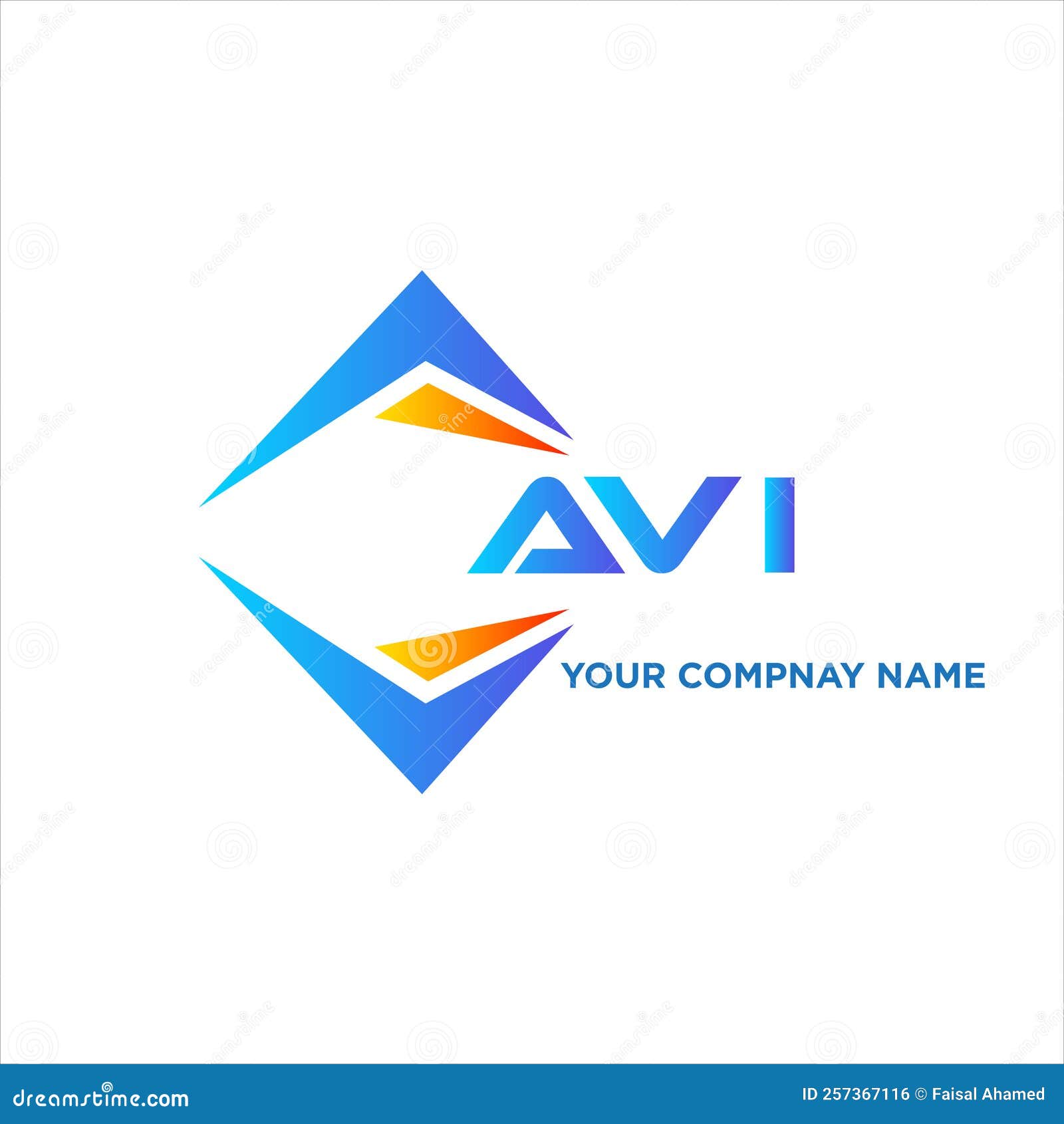 AVI Abstract Technology Logo Design on White Background. AVI Creative ...