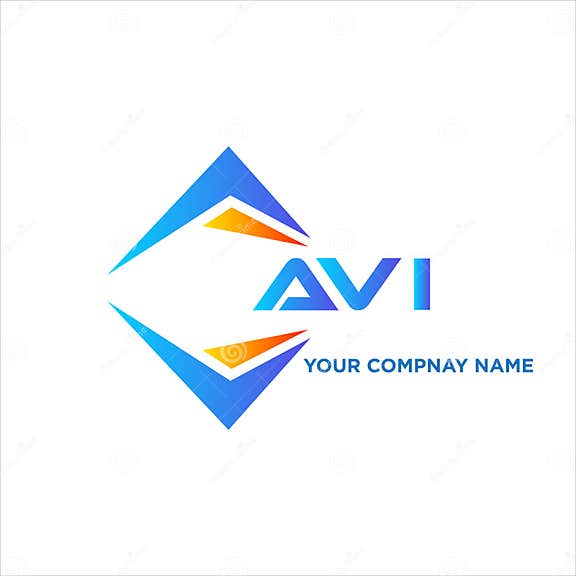 AVI Abstract Technology Logo Design on White Background. AVI Creative ...