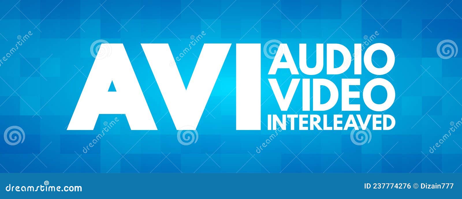 AVI - Audio Video Interleaved Acronym, Technology Concept Background ...